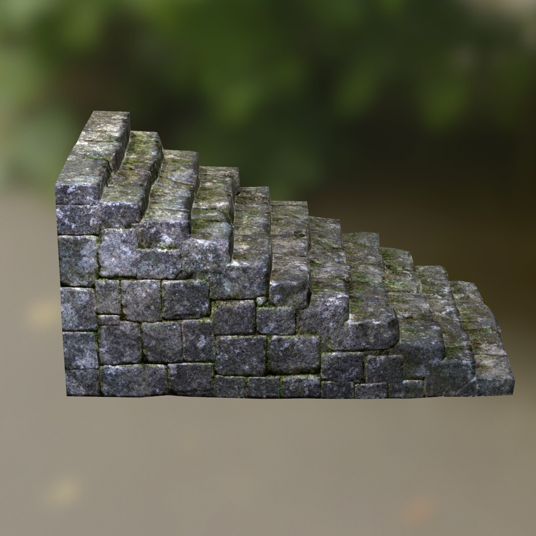 3d Stone Stairs Model