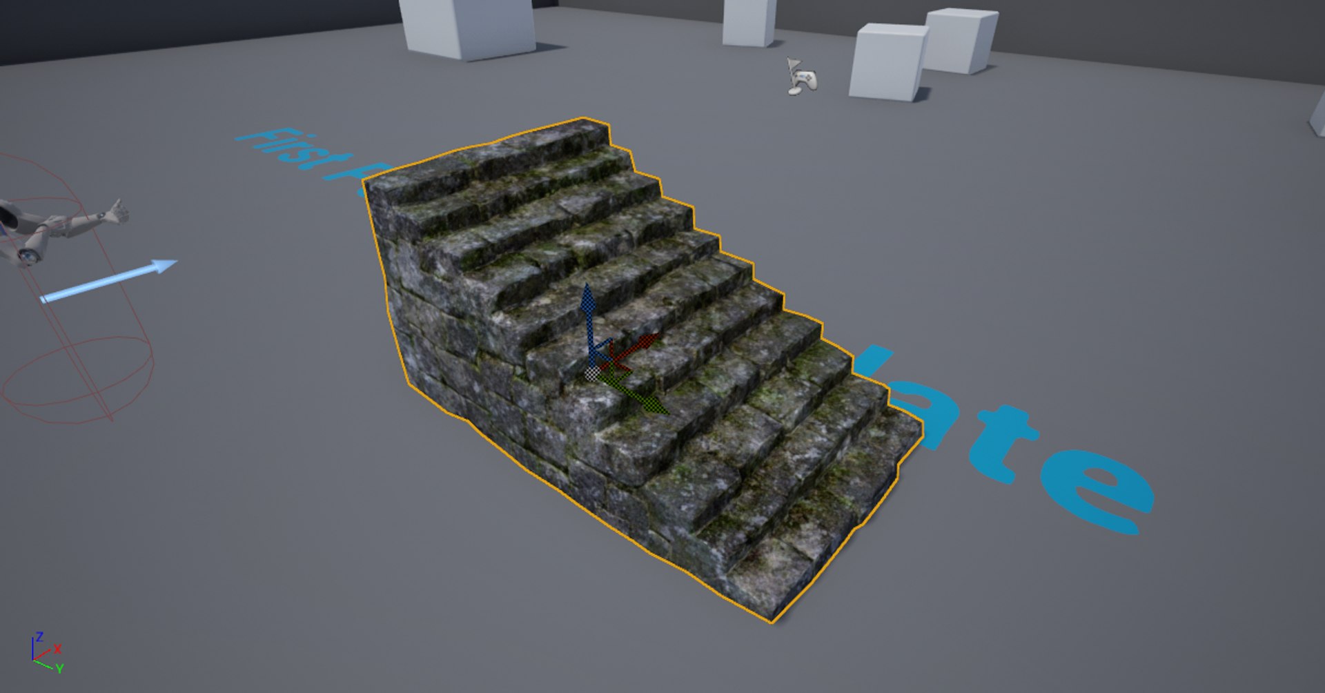 3d Stone Stairs Model