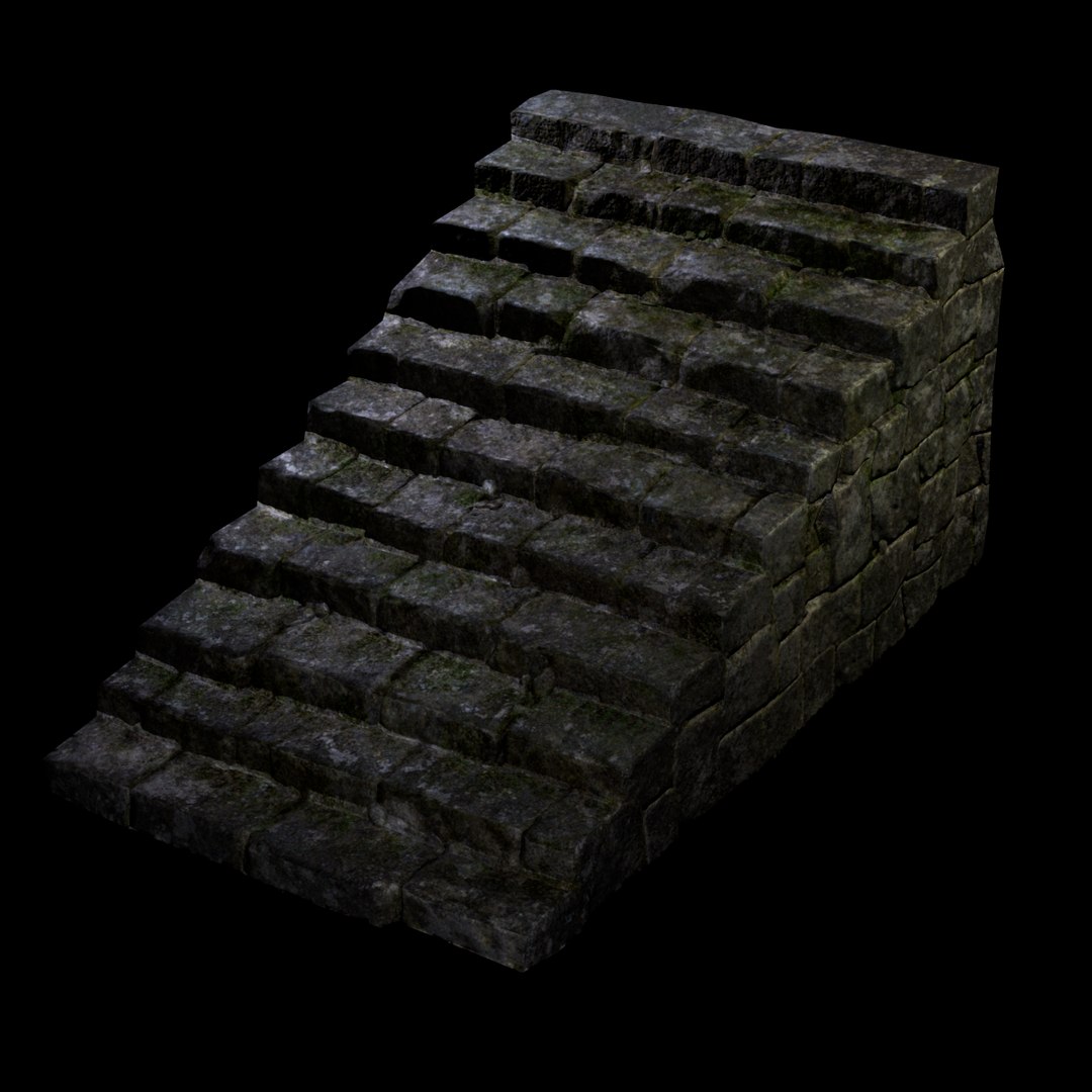 3d Stone Stairs Model