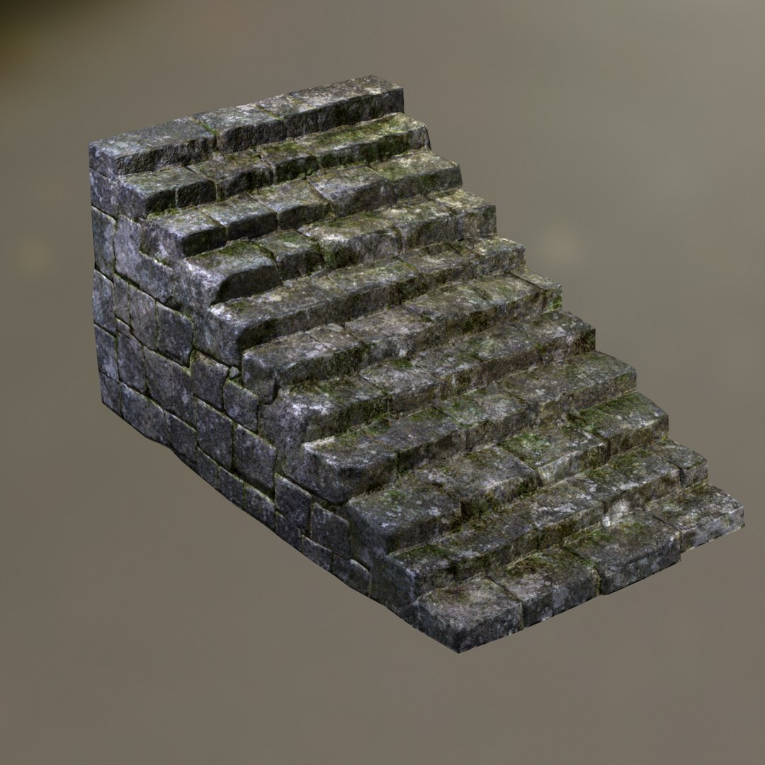 3d Stone Stairs Model