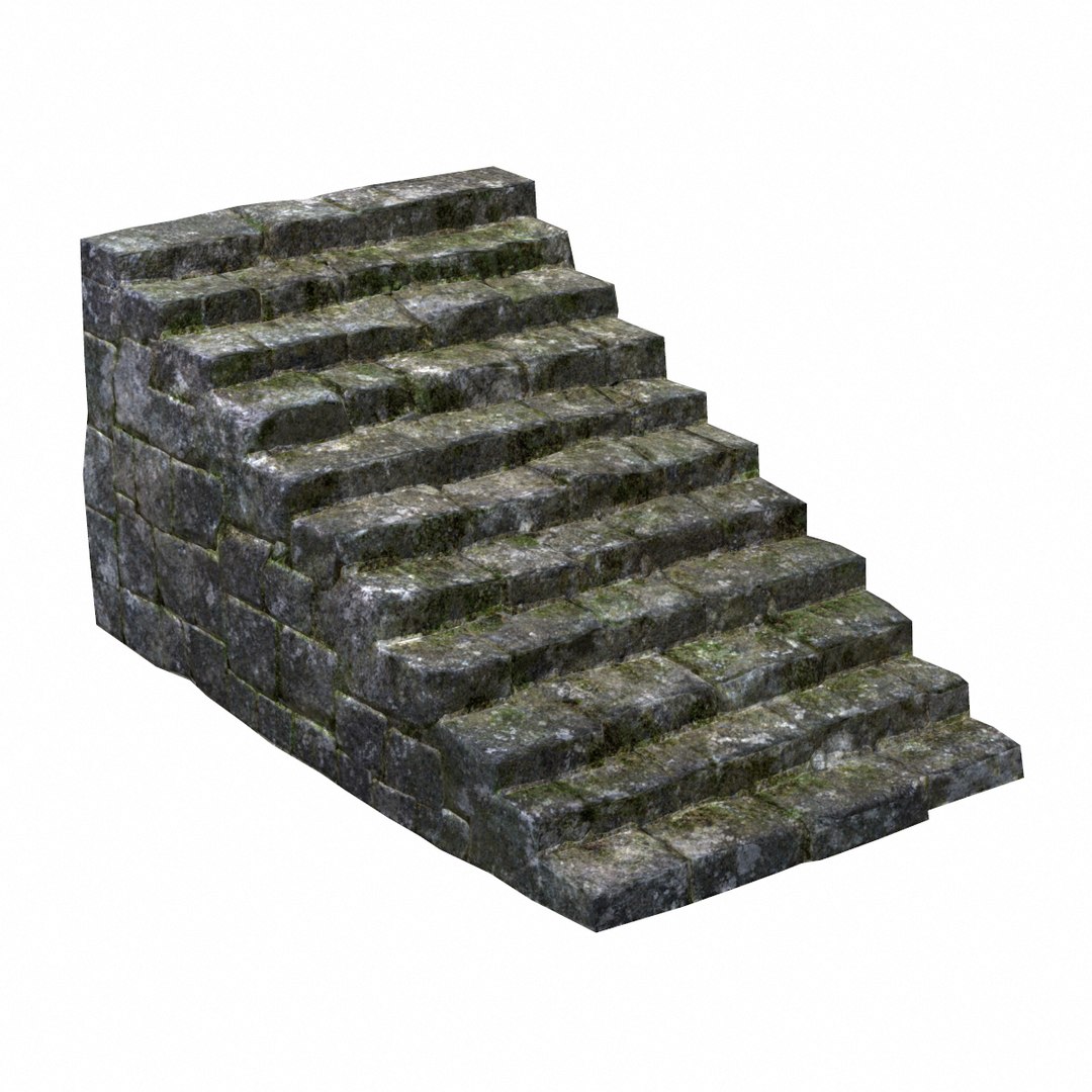 3d Stone Stairs Model