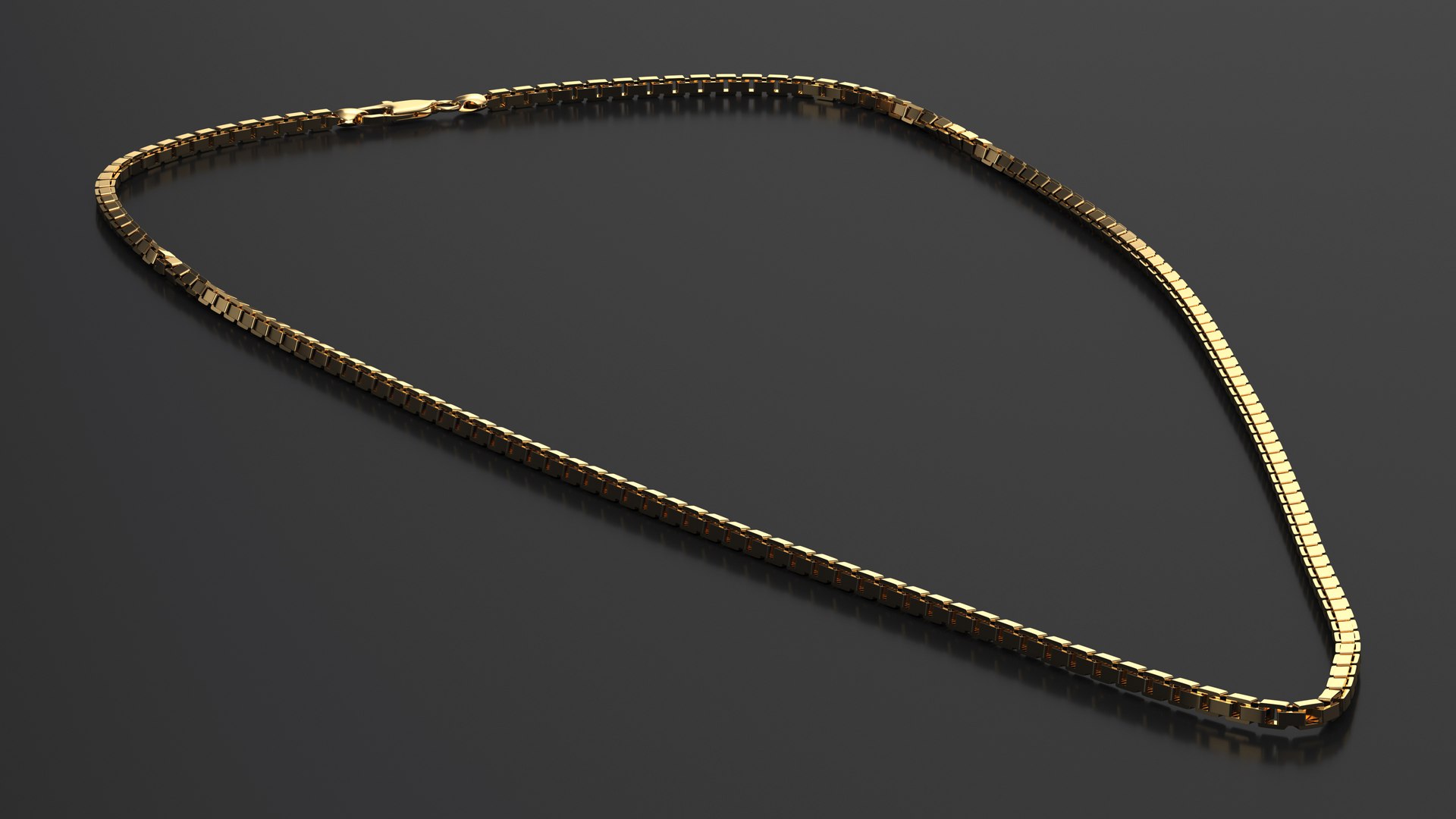 3D Model Gold Box Chain - TurboSquid 2132478