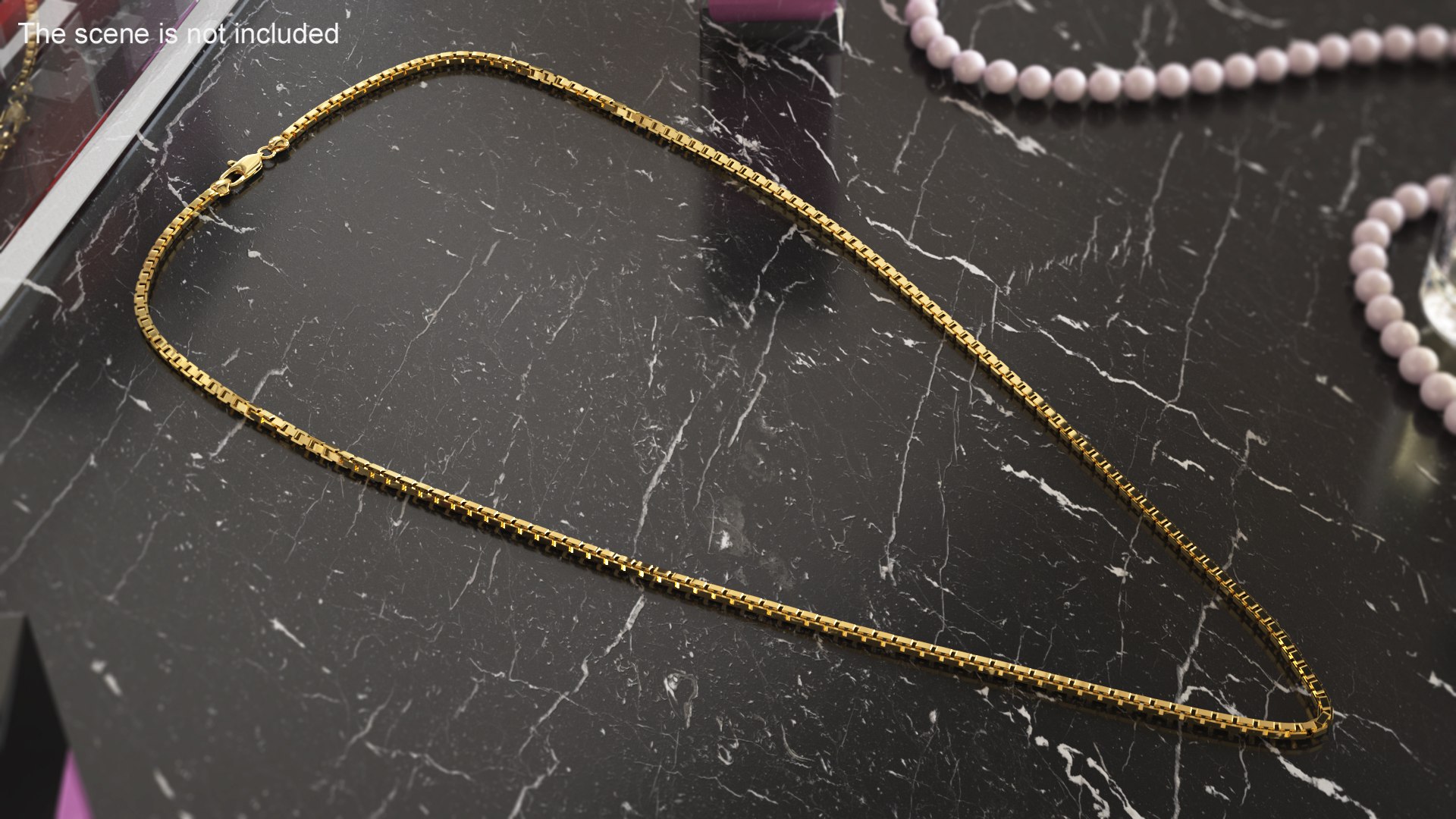 3D Model Gold Box Chain - TurboSquid 2132478