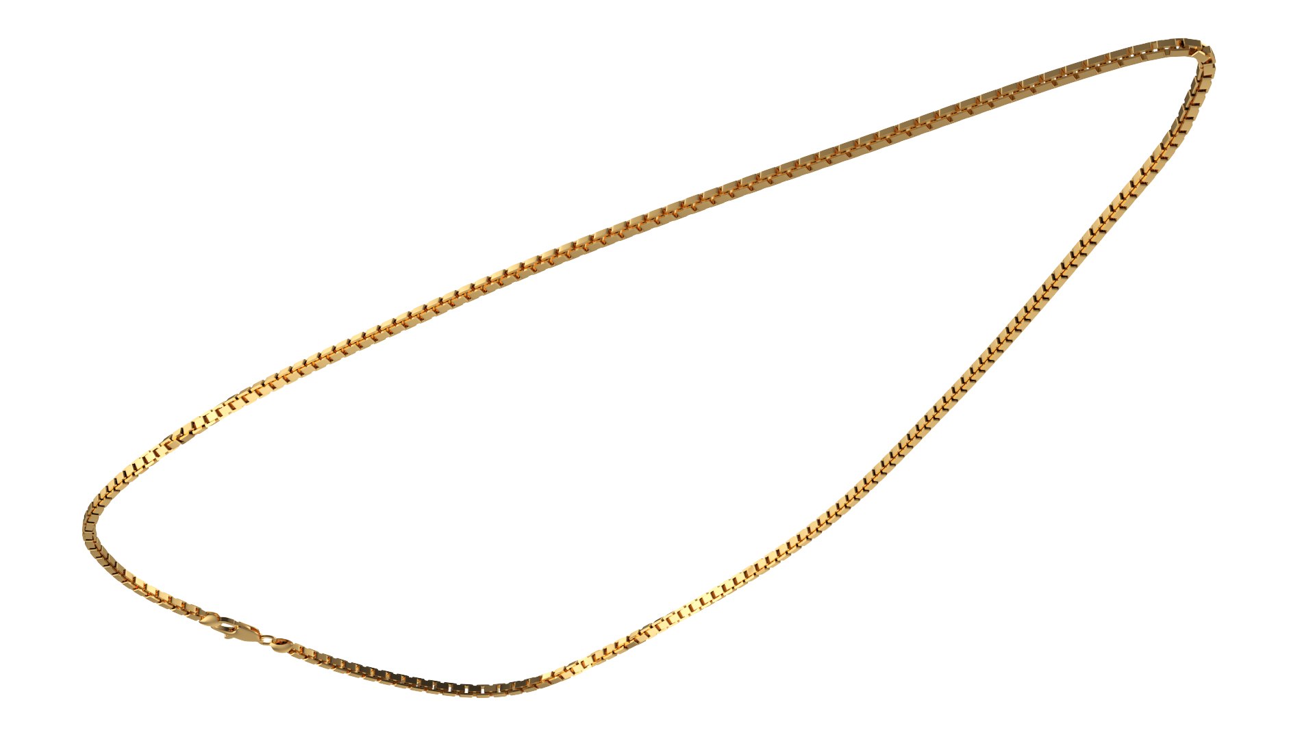 3D Model Gold Box Chain - TurboSquid 2132478