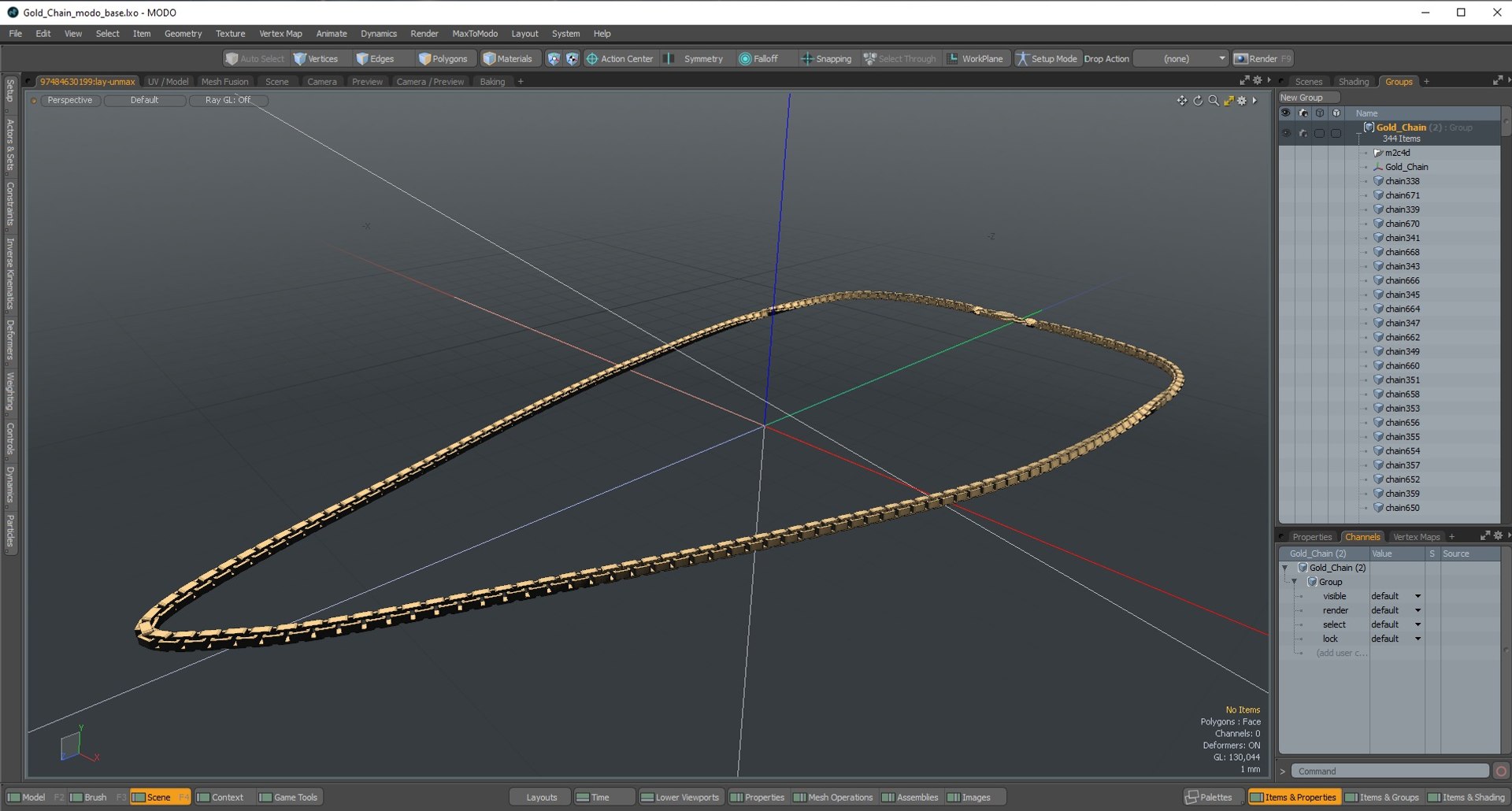 3D Model Gold Box Chain - TurboSquid 2132478