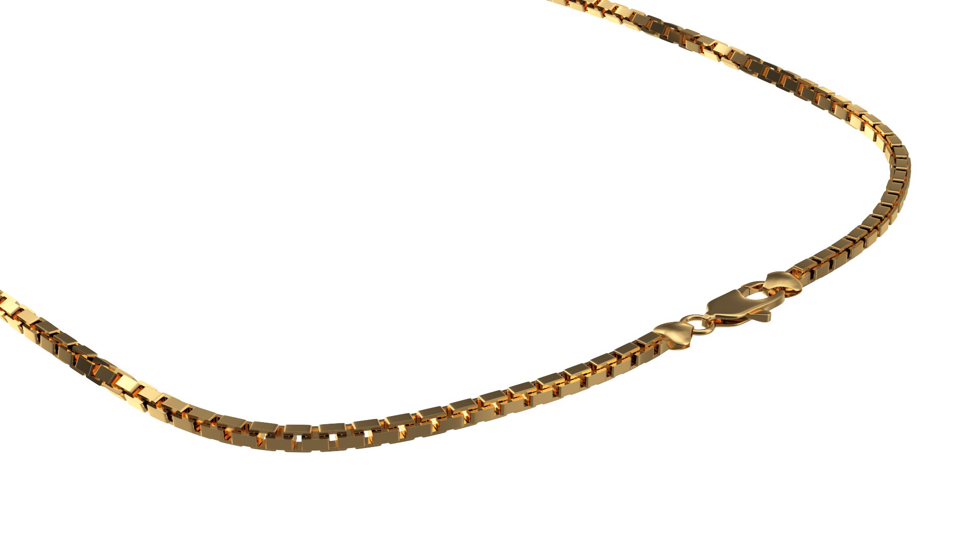 3D Model Gold Box Chain - TurboSquid 2132478