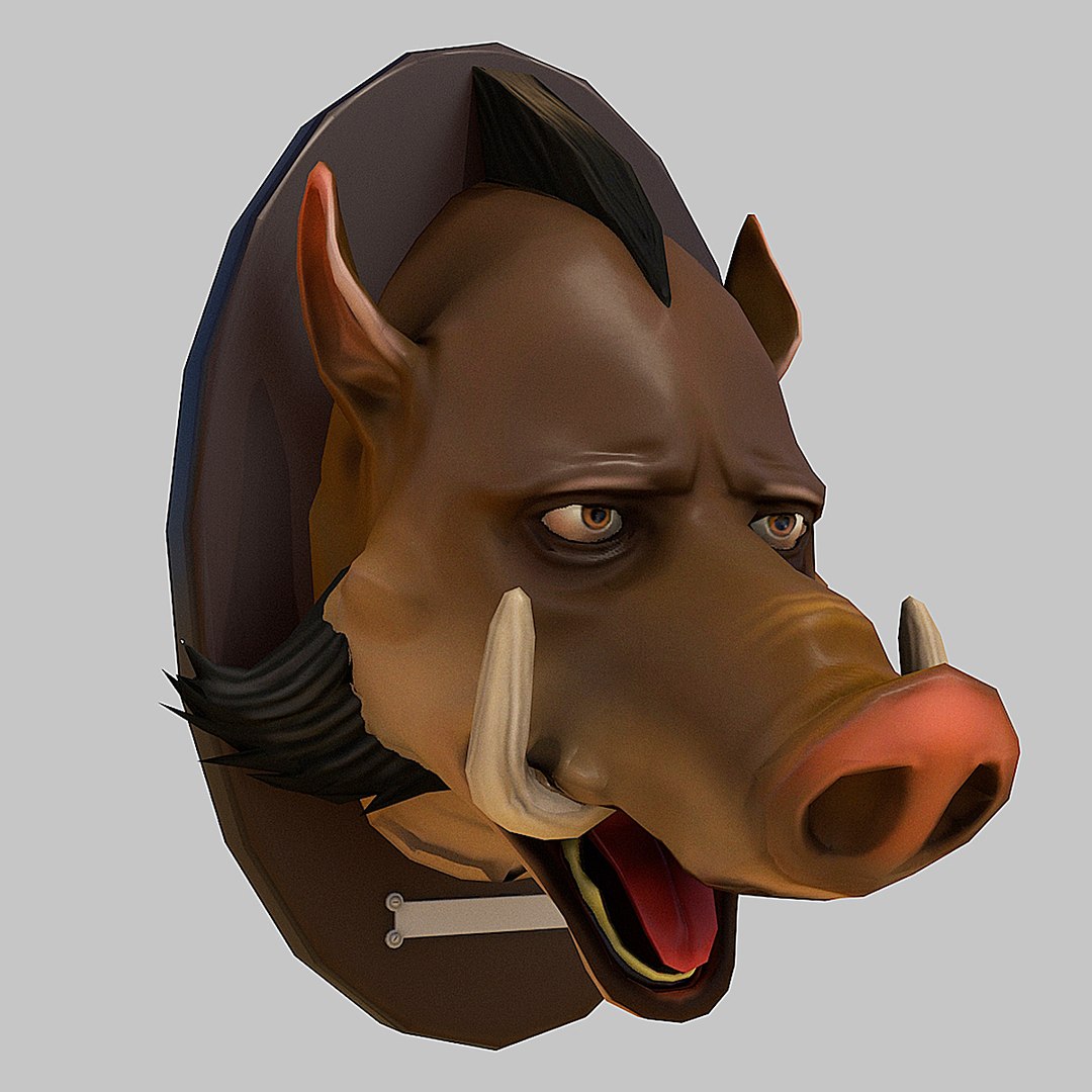 3D model Wild Boar Trophy Head Hunters Trophy - TurboSquid 2054768