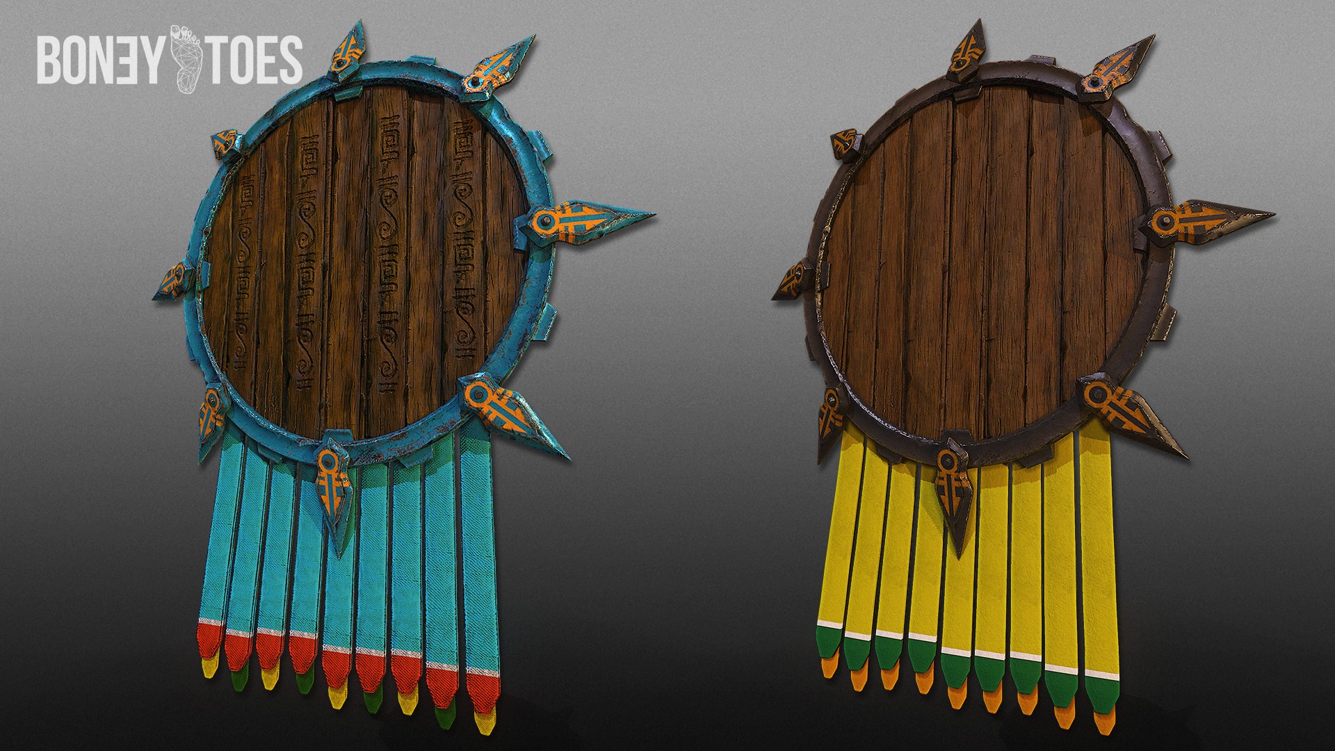3D Aztec Shields Ready - TurboSquid 1284887