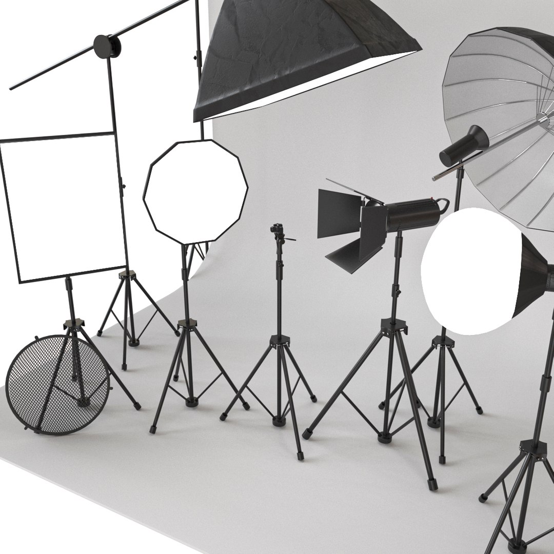 3D A Set Of Studio Equipment 01 - TurboSquid 2395712
