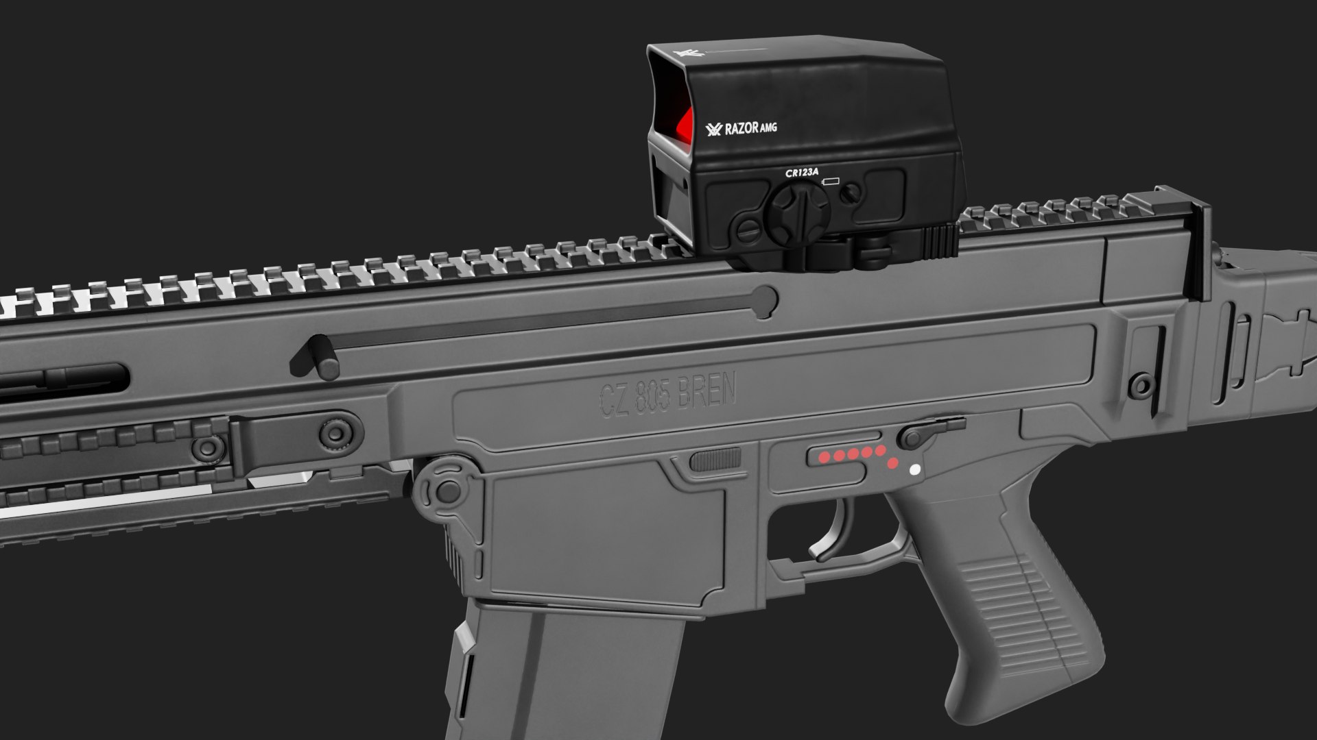 3D Model CZ 805 BREN With UH-1 Holographic Sight - TurboSquid 1884856