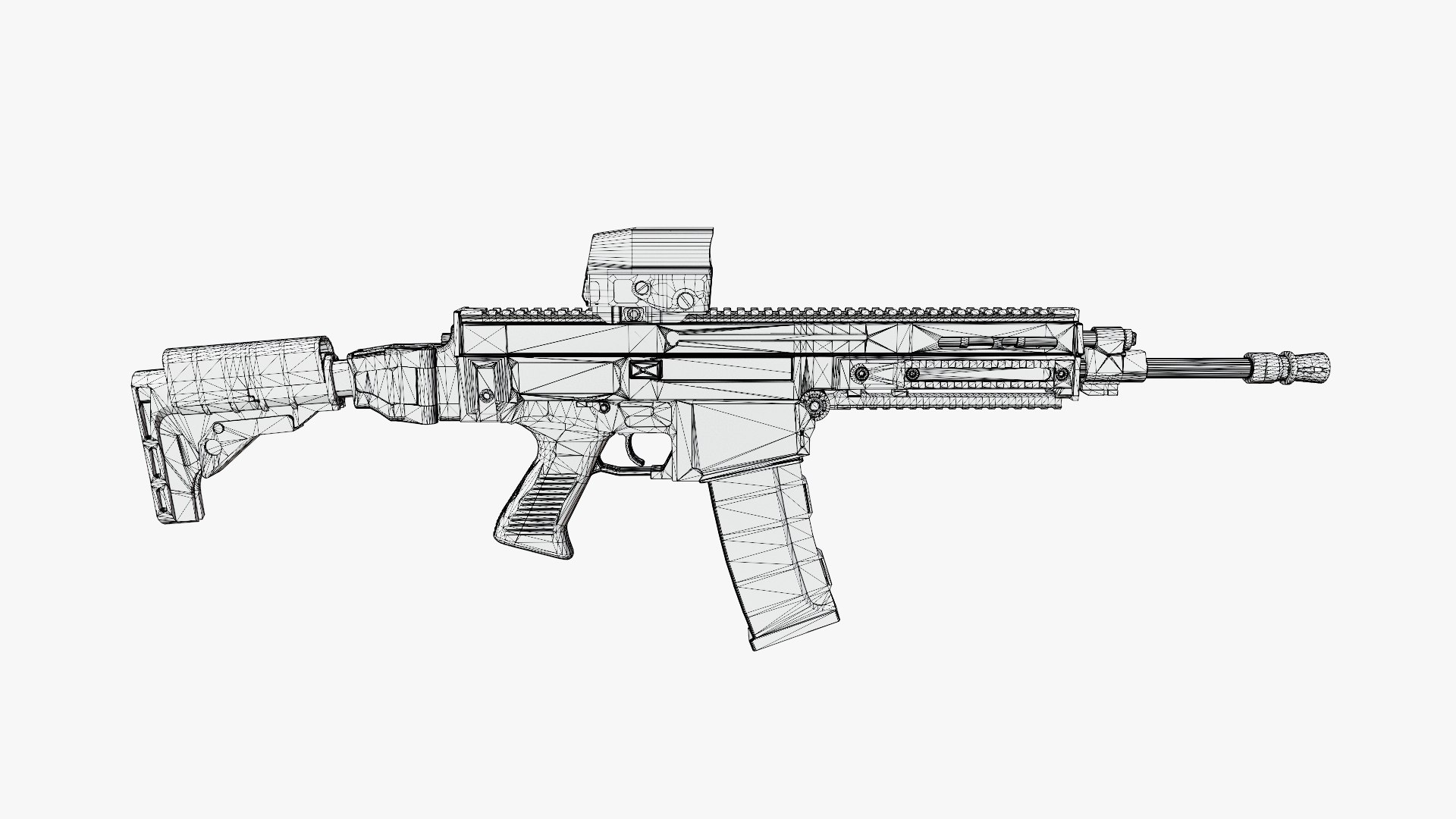 3D Model CZ 805 BREN With UH-1 Holographic Sight - TurboSquid 1884856