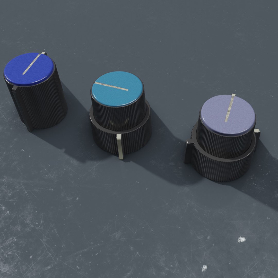 Neve 31102 knobs 3D - TurboSquid 1598822