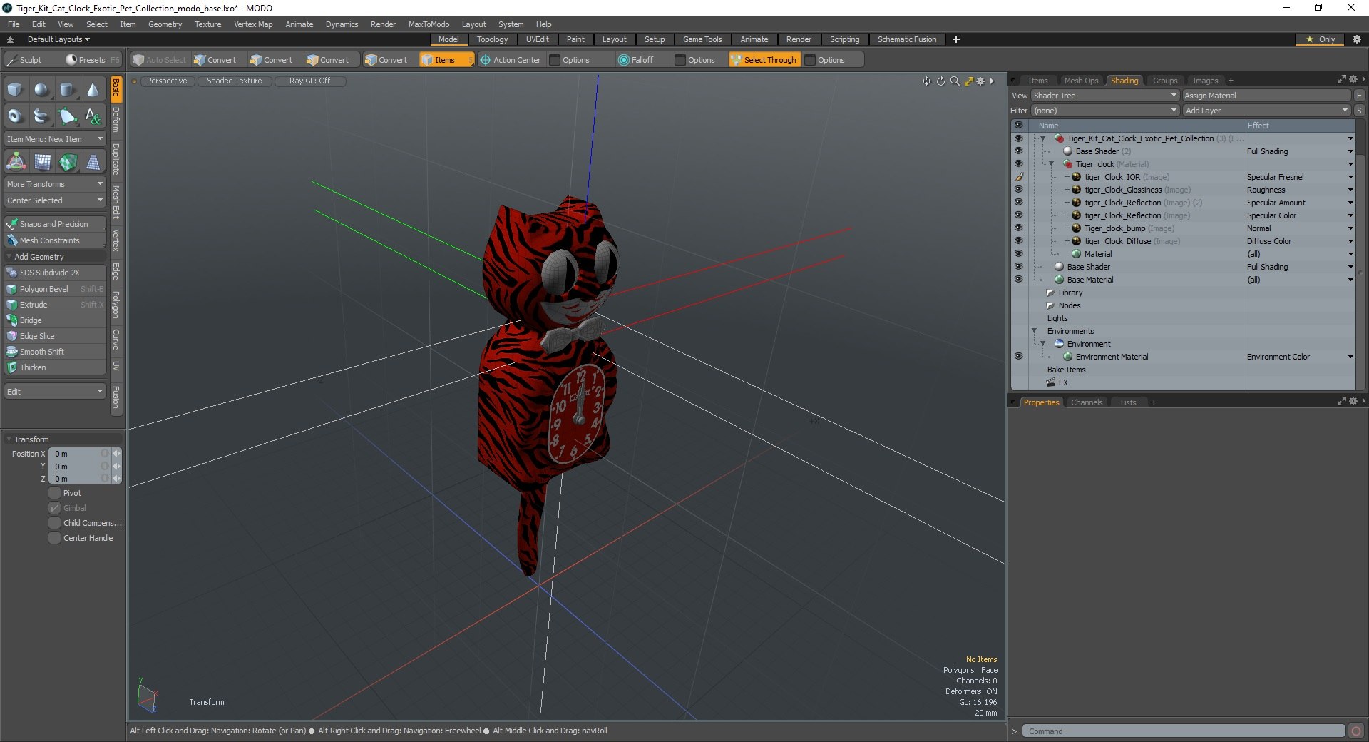 Tiger Kit Cat Clock Exotic Pet 3D model - TurboSquid 2121087