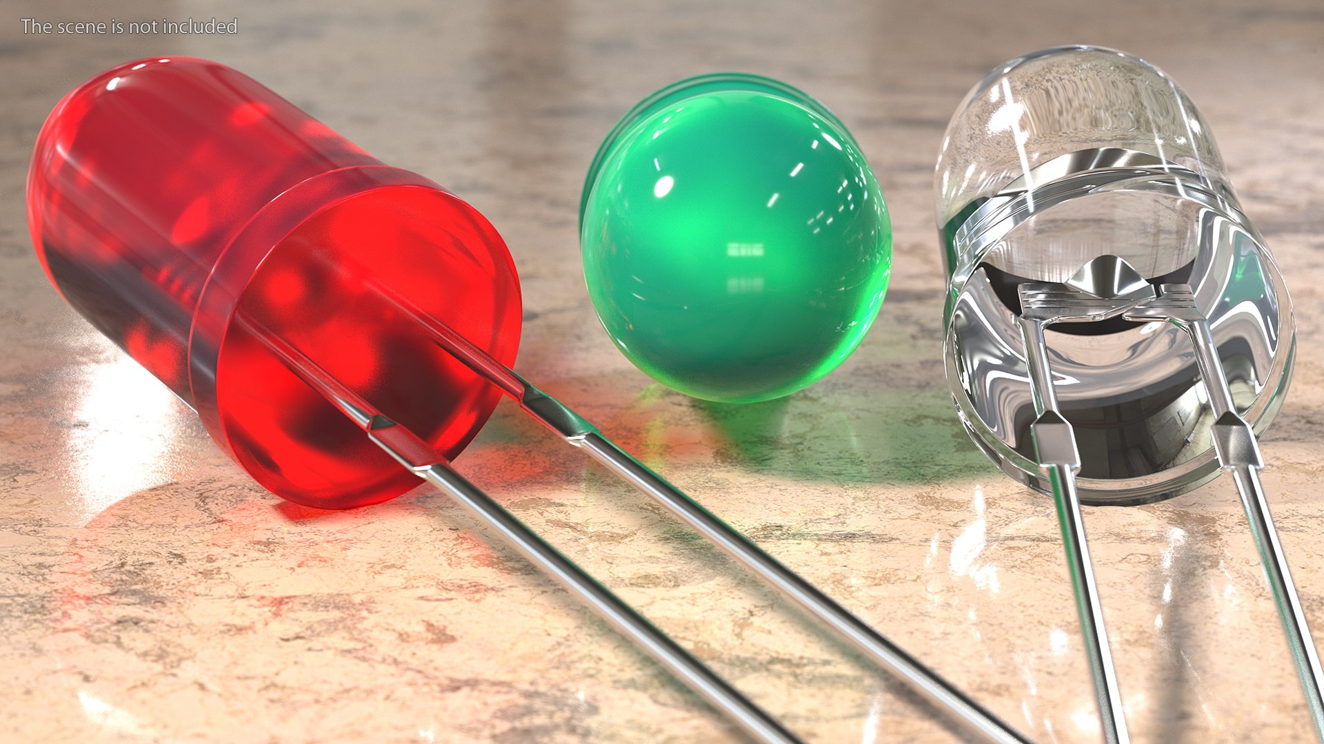3D Round Light Emitting Diode Set model - TurboSquid 1734585
