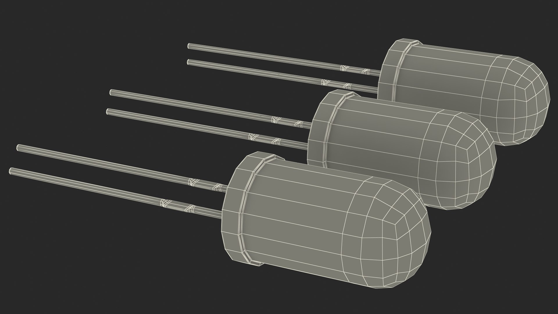 3D Round Light Emitting Diode Set model - TurboSquid 1734585