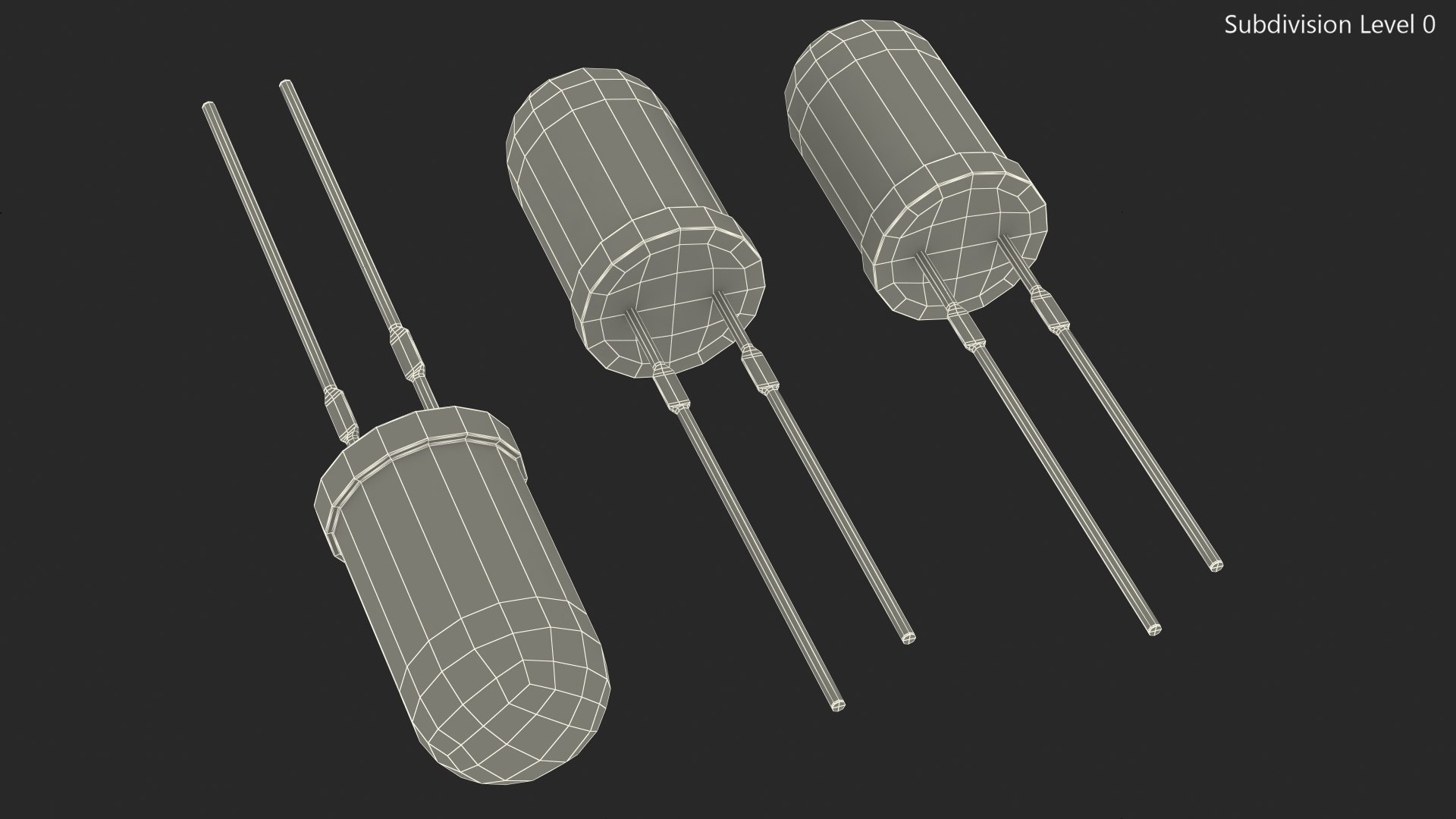 3D Round Light Emitting Diode Set model - TurboSquid 1734585