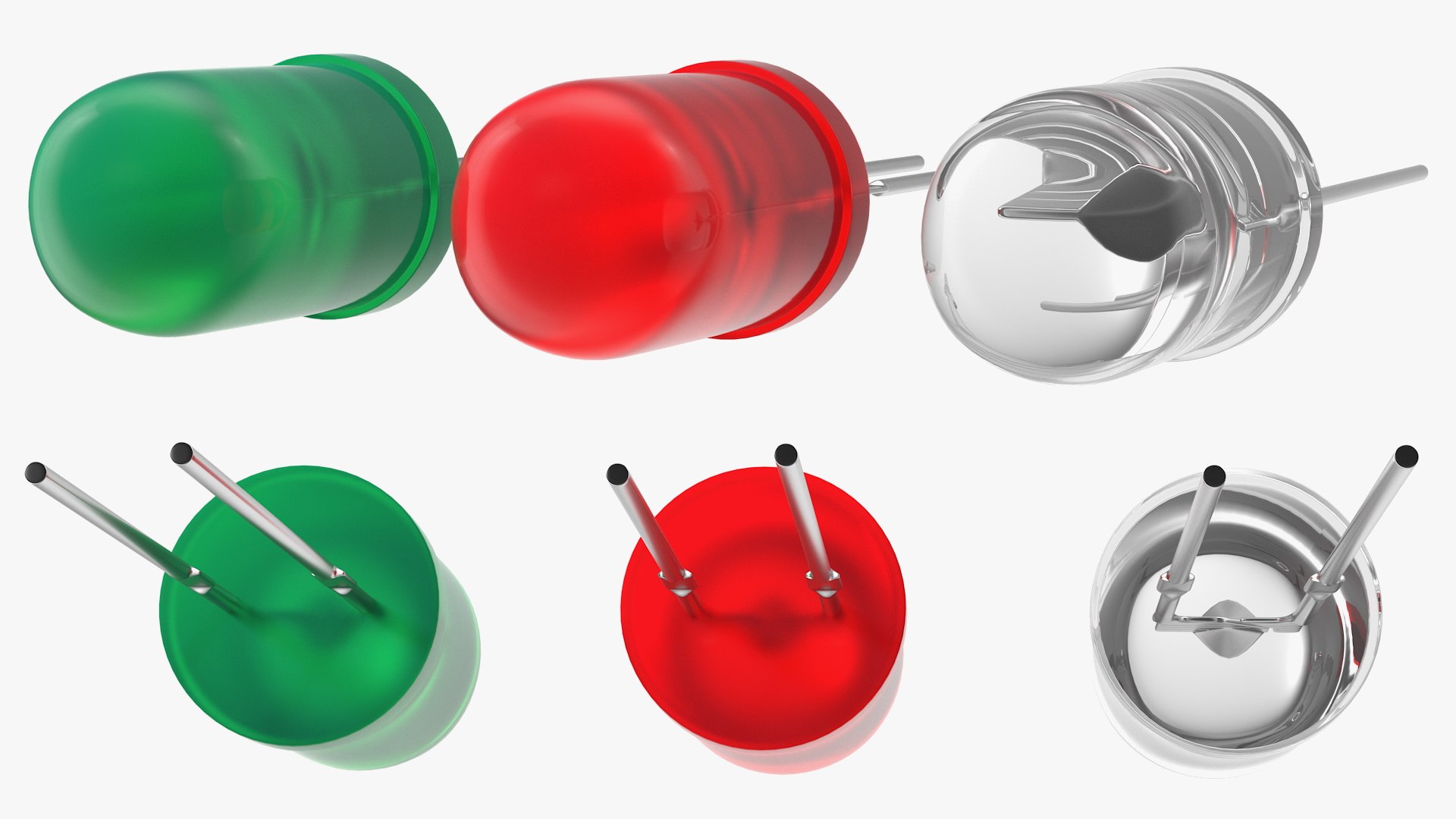 3D Round Light Emitting Diode Set model - TurboSquid 1734585