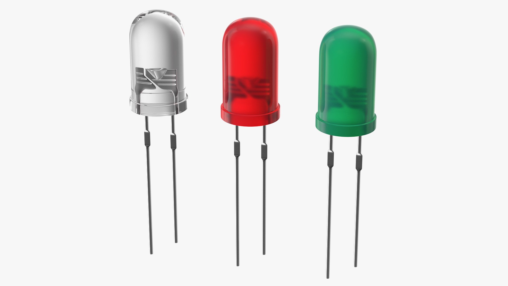 3D Round Light Emitting Diode Set model - TurboSquid 1734585