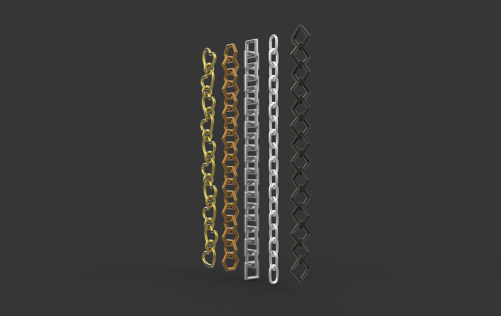 Gold And Silver Chain 3D Model 3D Model - TurboSquid 2338928