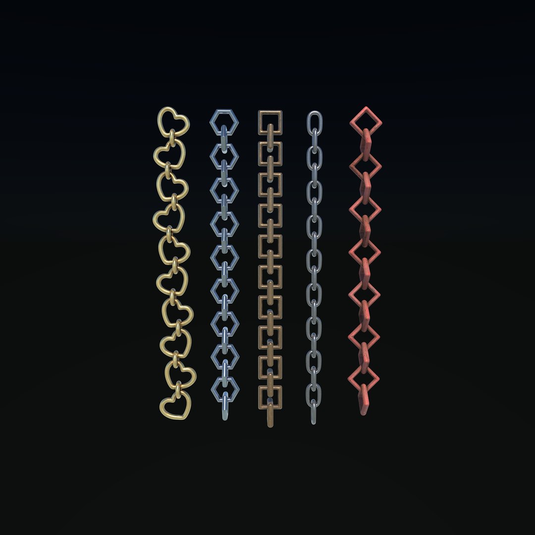Gold And Silver Chain 3D Model 3D Model - TurboSquid 2338928