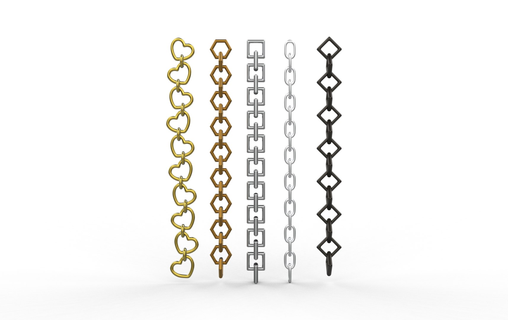 Gold And Silver Chain 3D Model 3D Model - TurboSquid 2338928