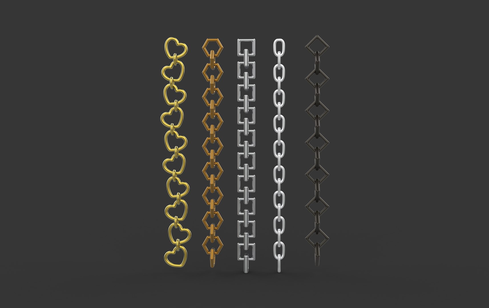 Gold And Silver Chain 3D Model 3D Model - TurboSquid 2338928