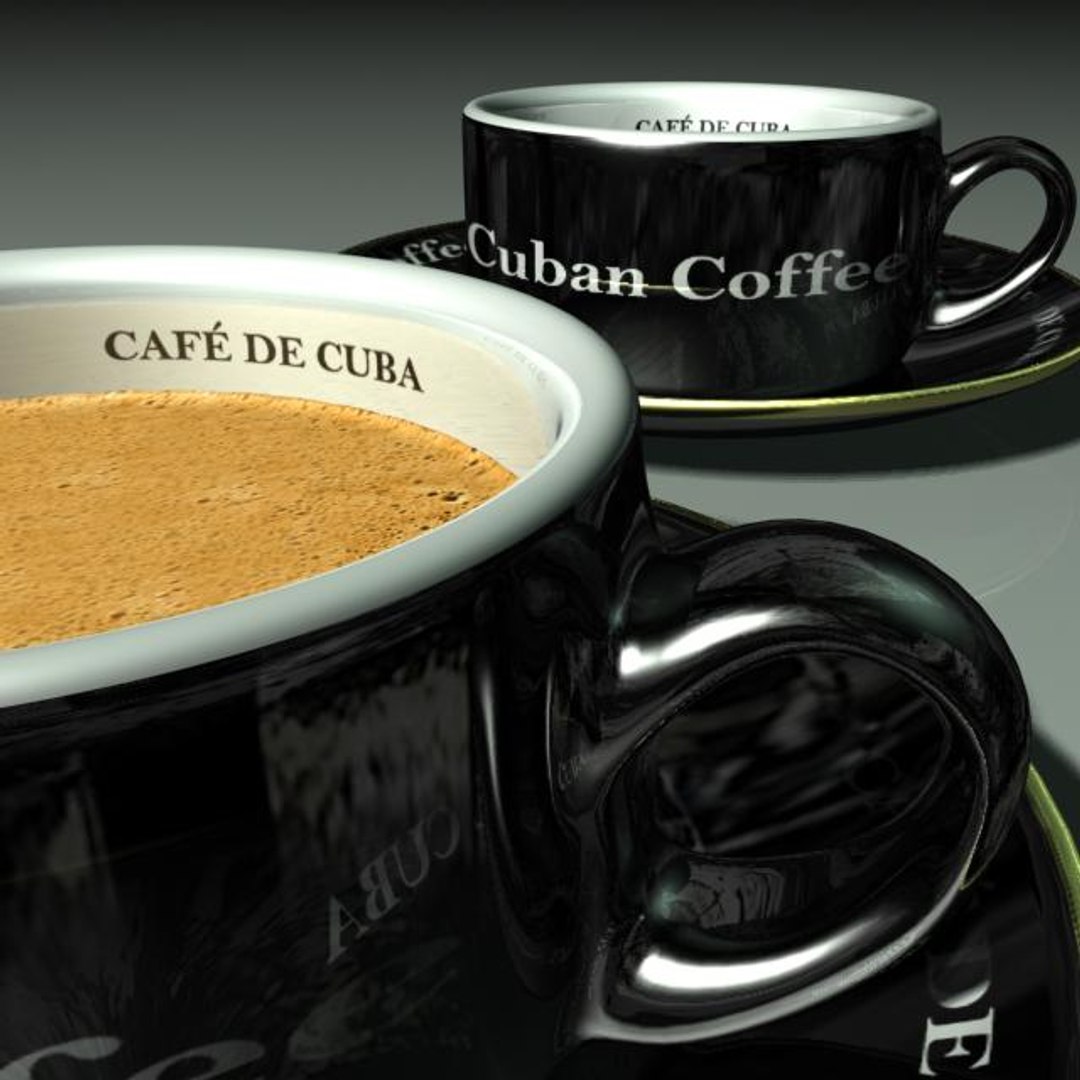 3d Cuban Cup Coffee