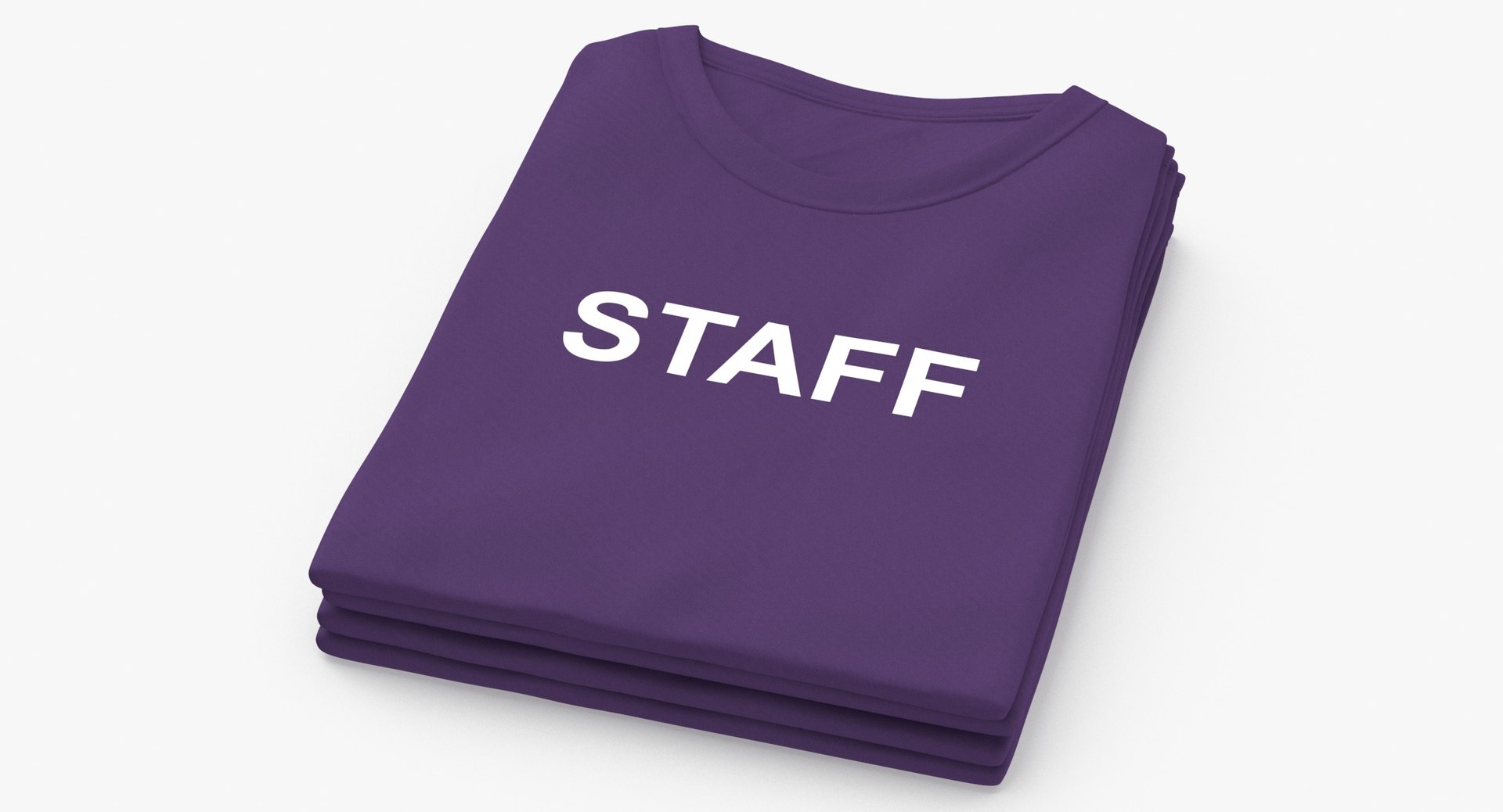 Female Crew Neck Folded Stacked Purple Staff 02 3D model - TurboSquid ...