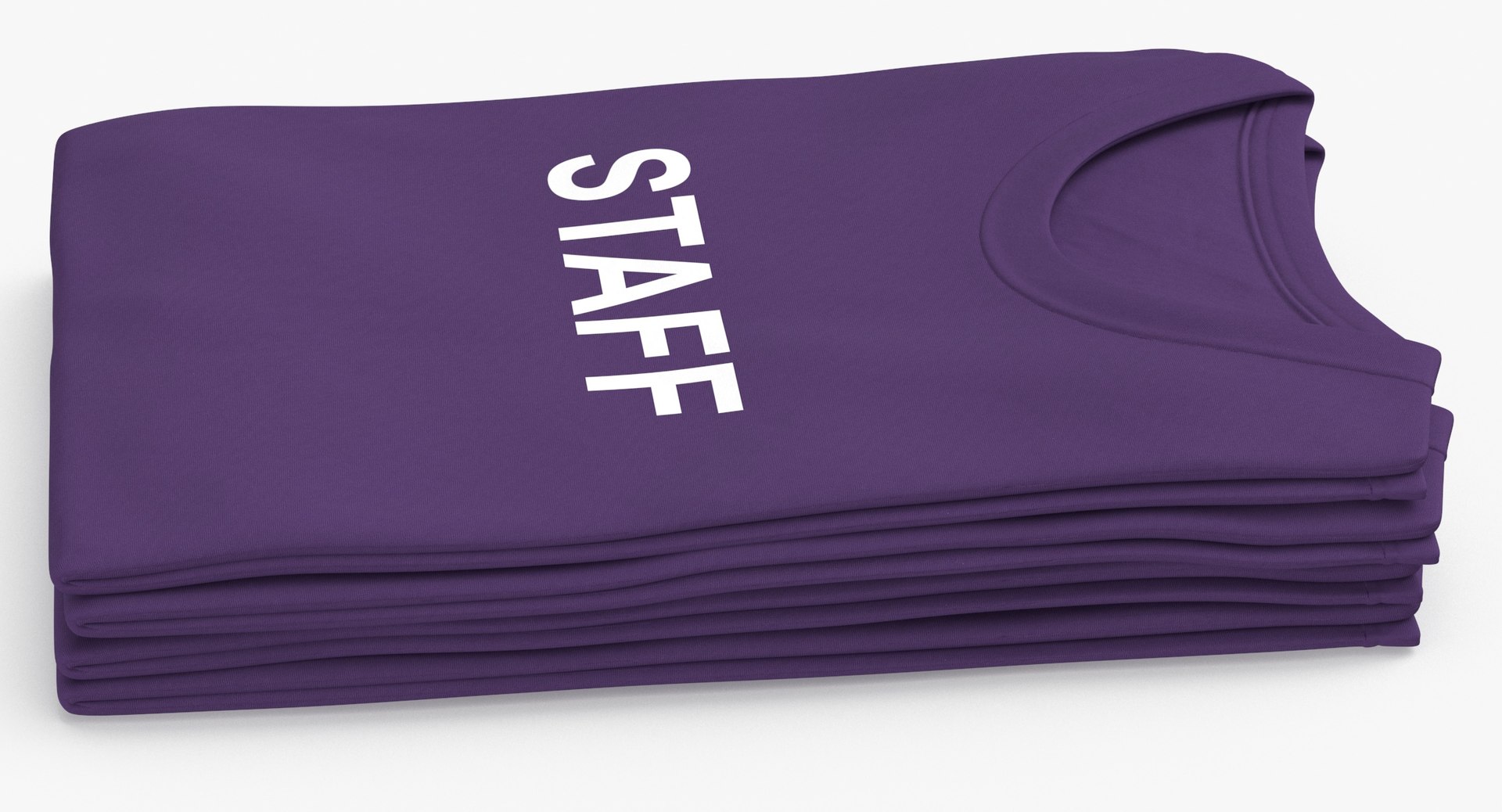 Female Crew Neck Folded Stacked Purple Staff 02 3D model - TurboSquid ...