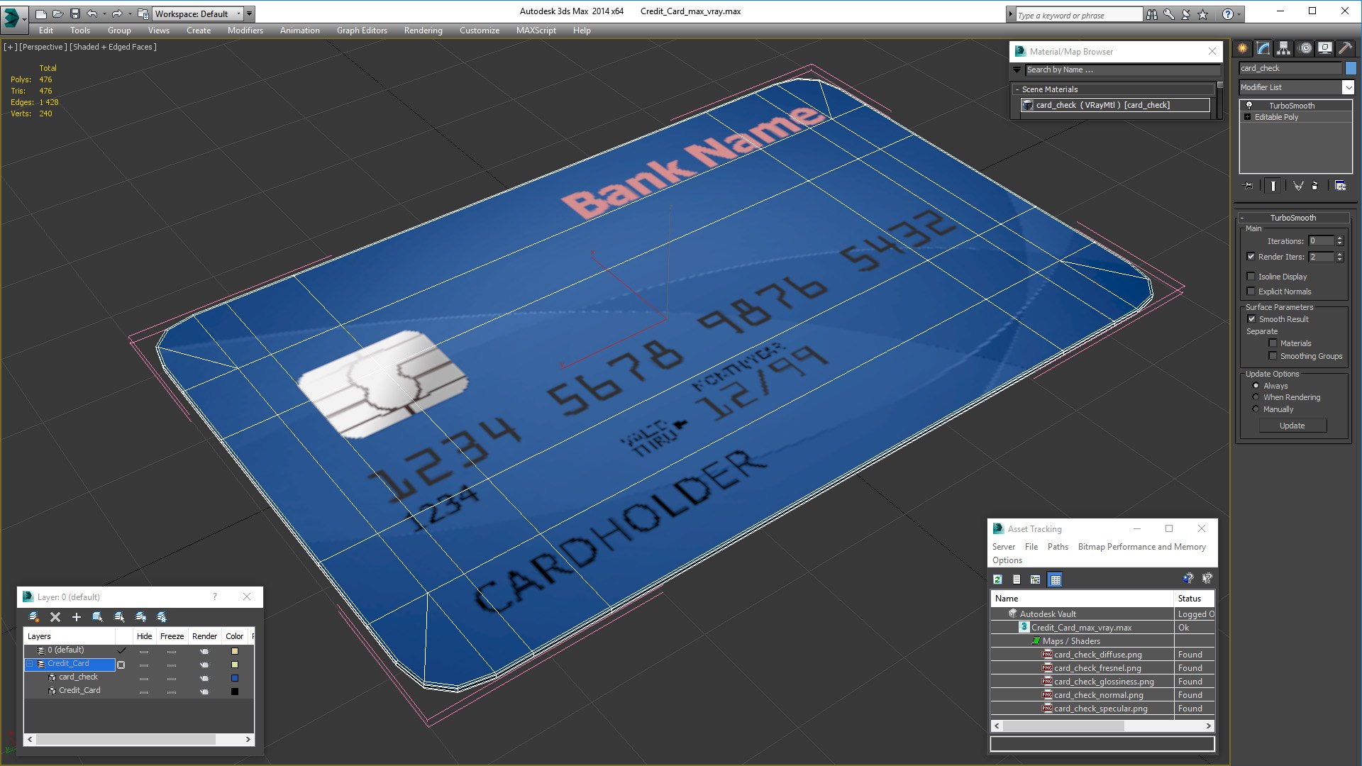 3D credit card - TurboSquid 1624464