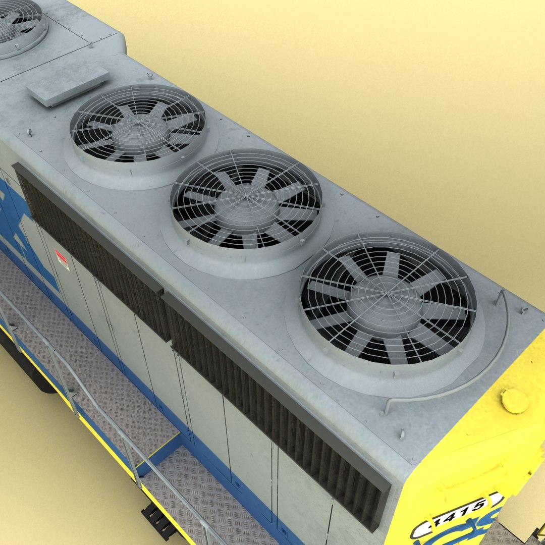 3d Emd Gp40-2 Railroad Engines Model