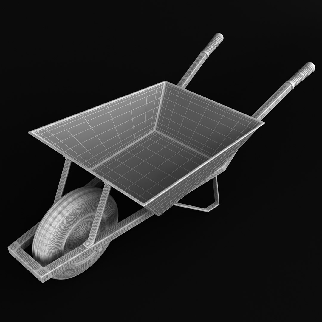 3d wheelbarrow wheel barrow
