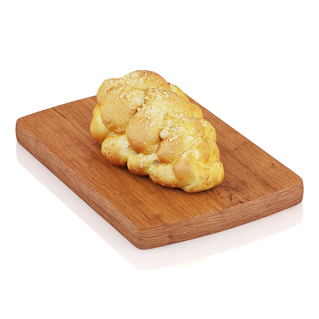 Challah Bread 3d Model