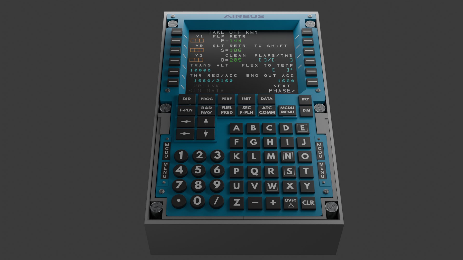 Airbus A320 MCDU 3D Model - TurboSquid 2428997