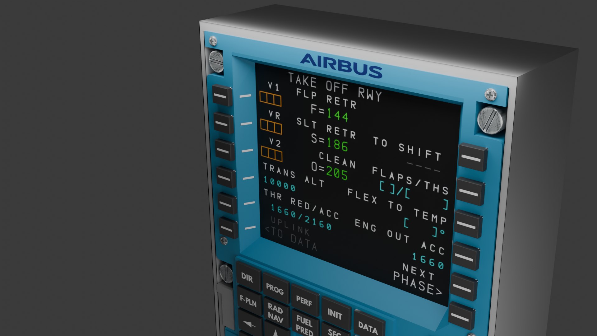 Airbus A320 MCDU 3D Model - TurboSquid 2428997