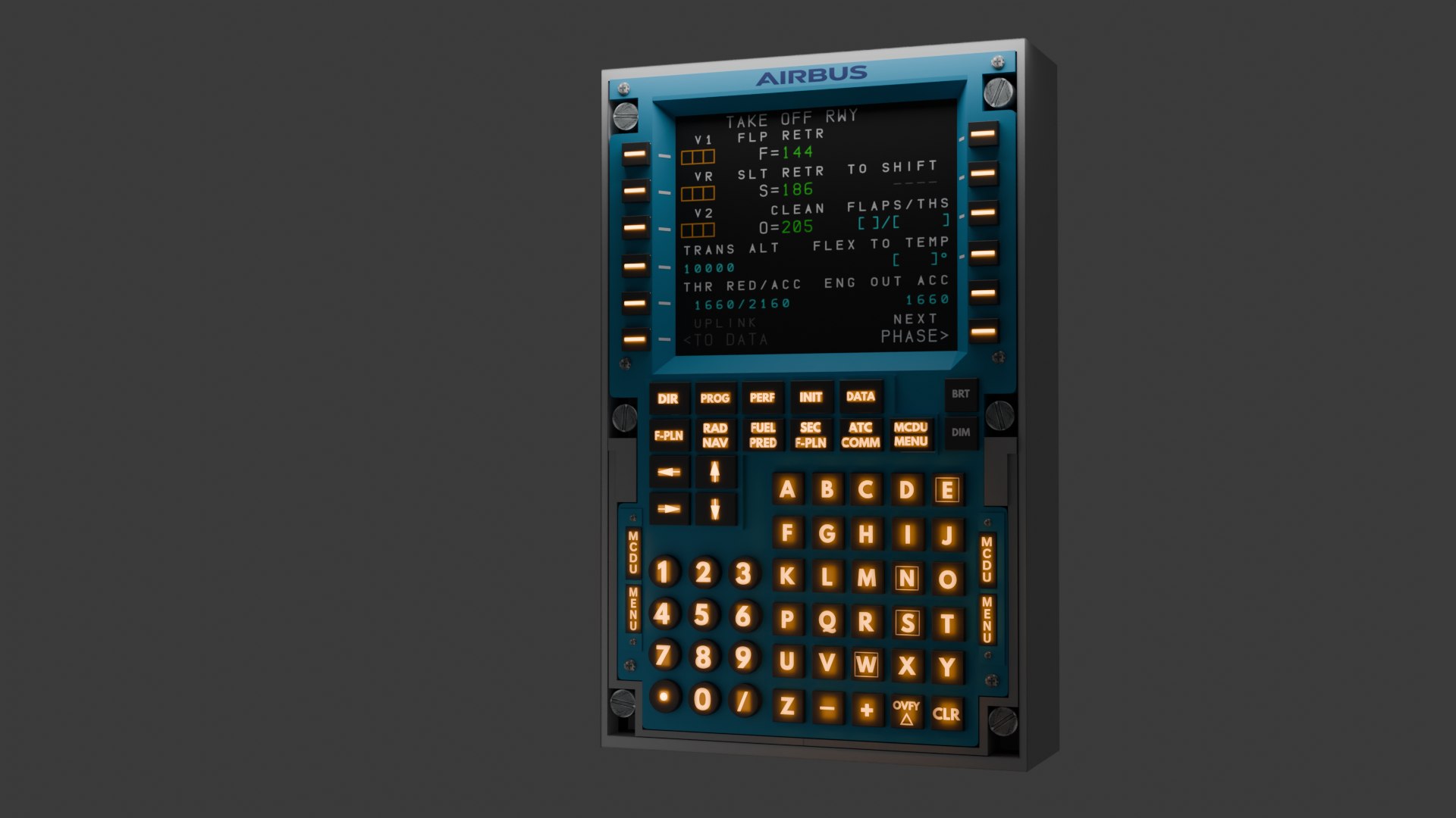 Airbus A320 MCDU 3D Model - TurboSquid 2428997