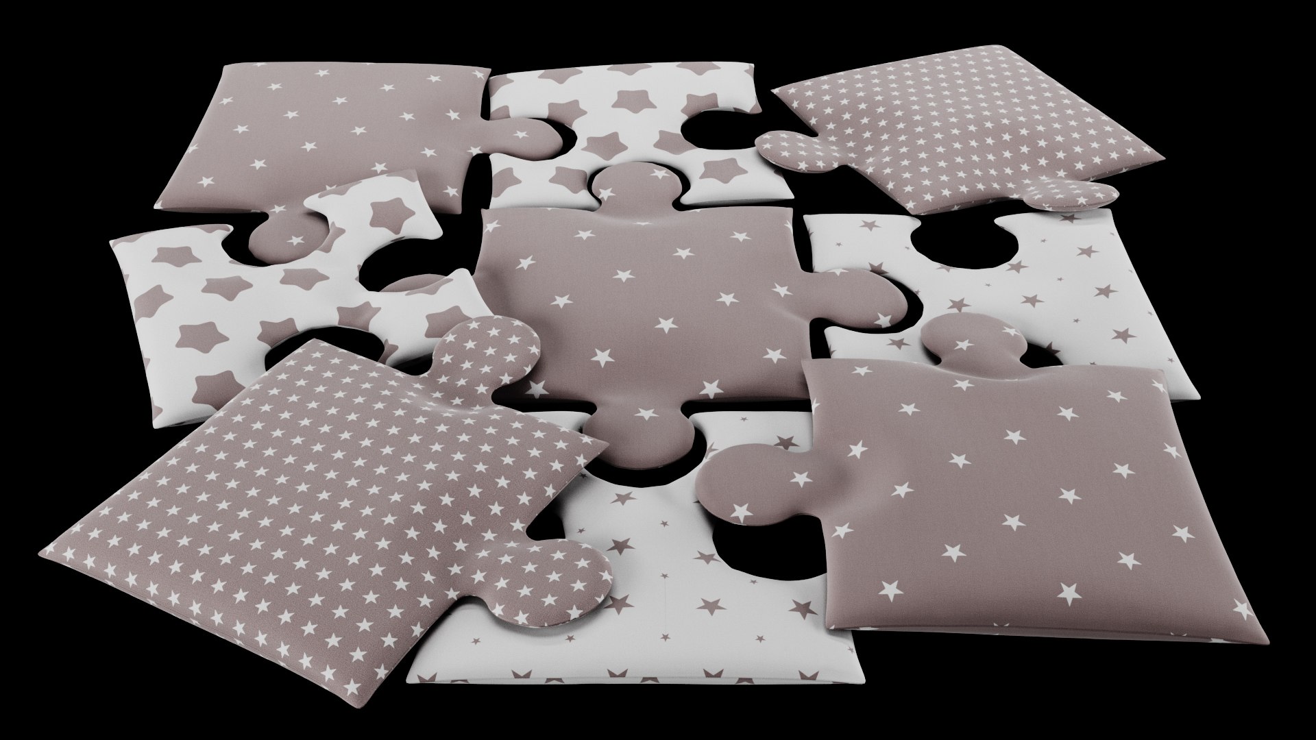 Puzzle Pillow 2 3D Model - TurboSquid 2359366