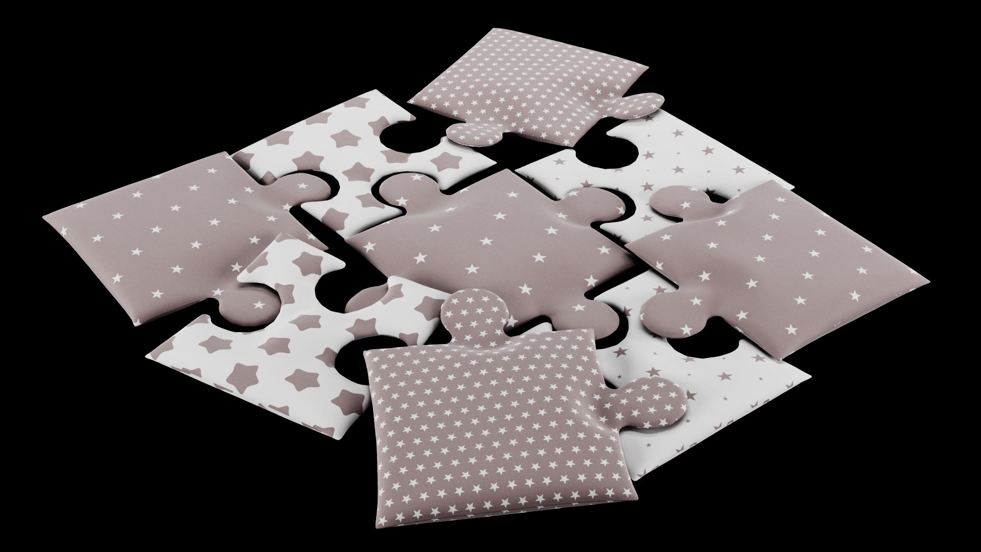 Puzzle Pillow 2 3D Model - TurboSquid 2359366