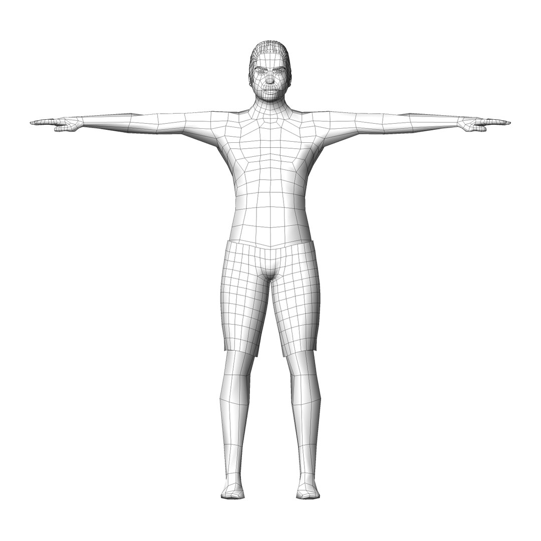 Caucasian Low-poly Man 3D Model - TurboSquid 1637295