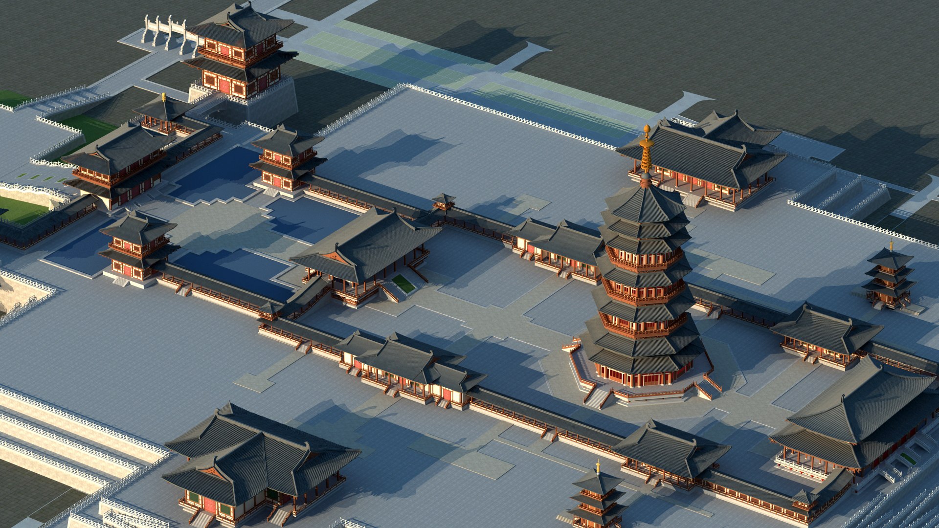 Chinese Ancient Buildings 03 3D Model - TurboSquid 1732335