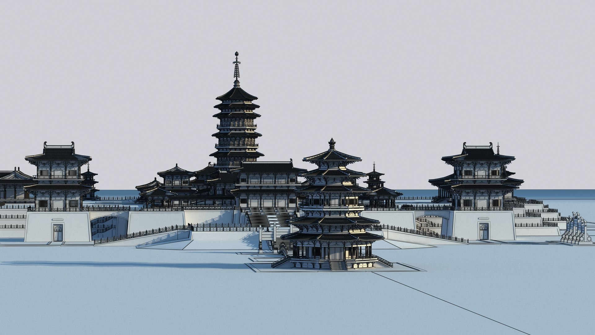 Chinese Ancient Buildings 03 3D Model - TurboSquid 1732335