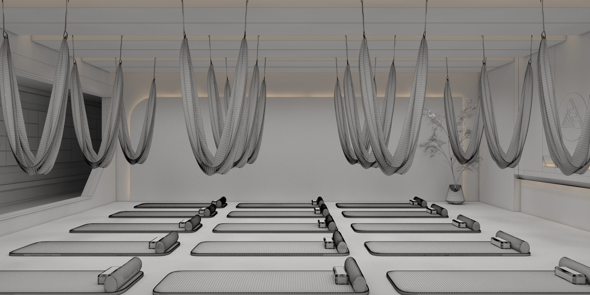 3D Modern Pilates Studio Interior Scene - TurboSquid 2394753