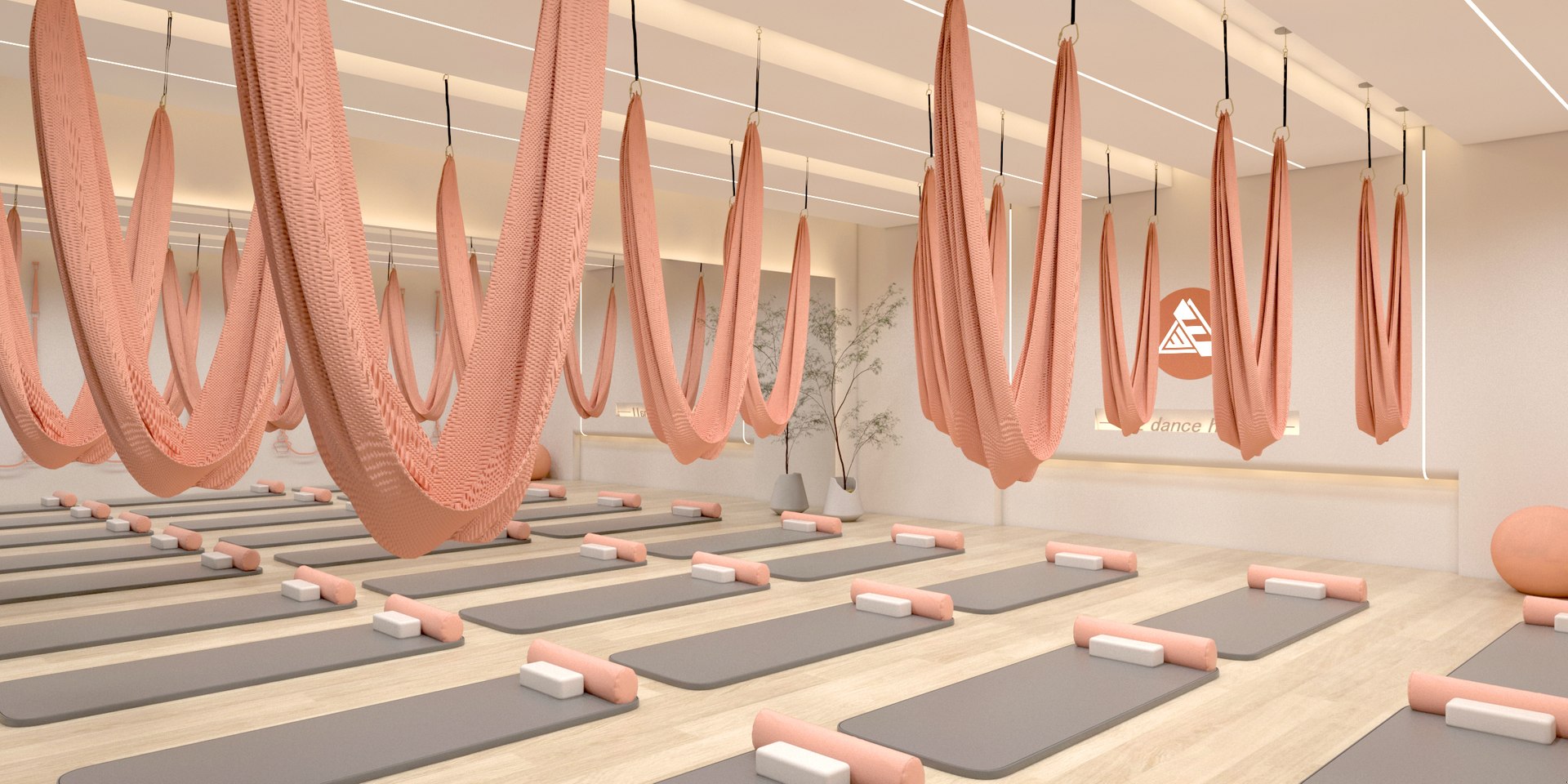 3D Modern Pilates Studio Interior Scene - TurboSquid 2394753