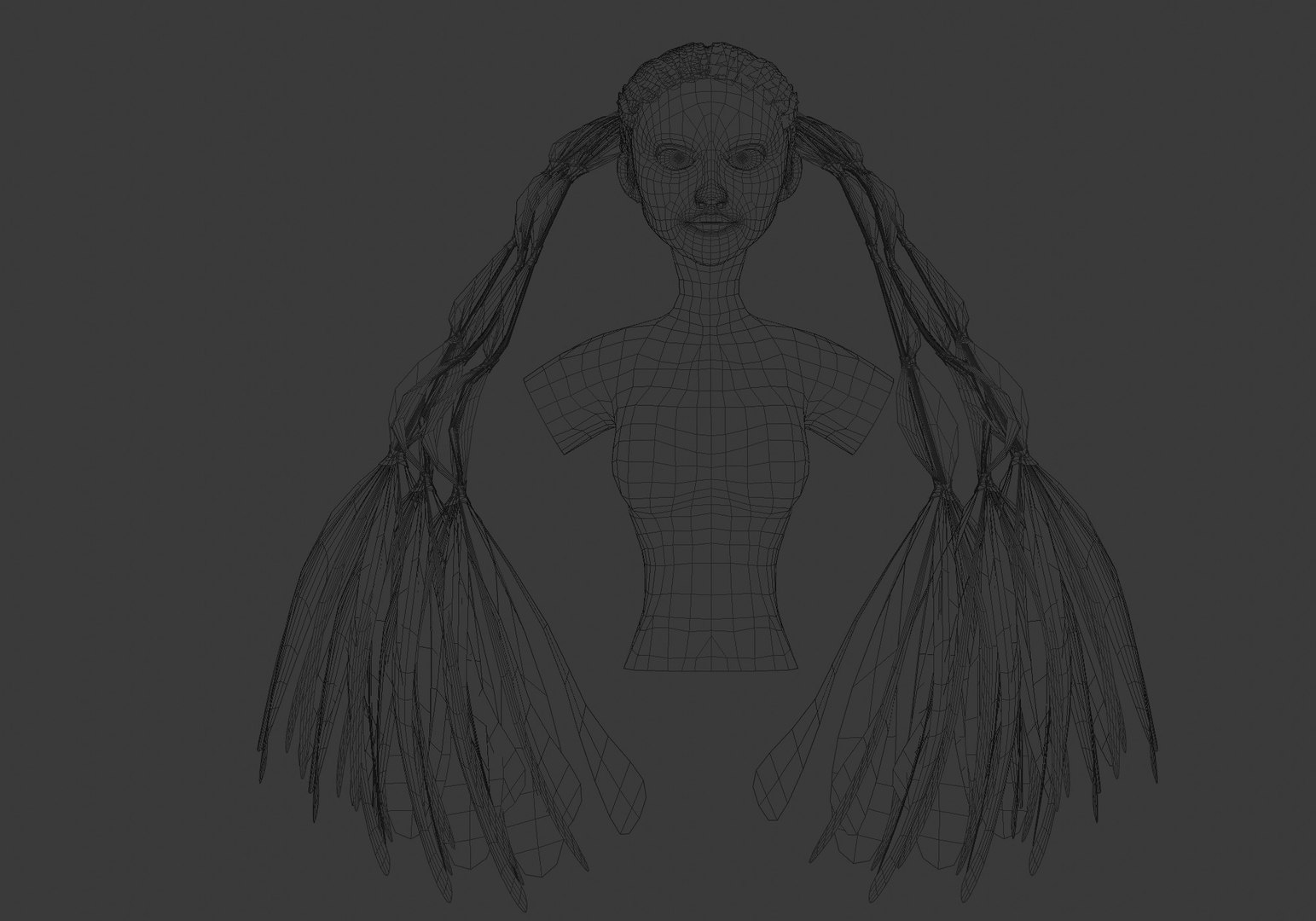 Stylized Ponytail Hairstyle 3D Model - TurboSquid 1941922