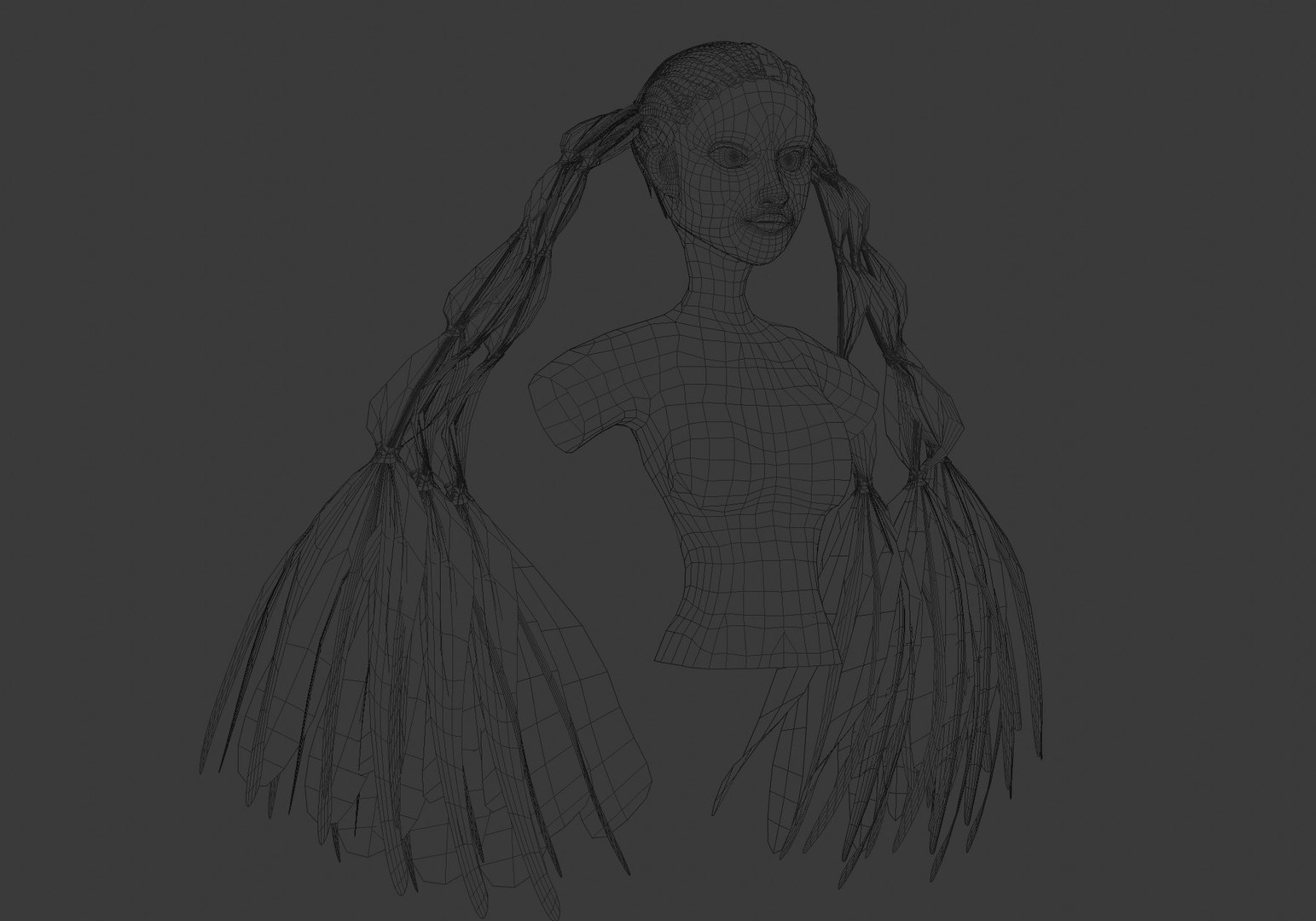 Stylized Ponytail Hairstyle 3D Model - TurboSquid 1941922