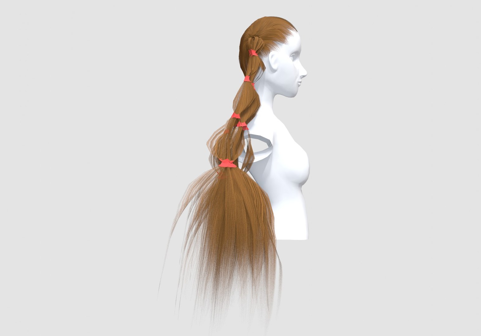 Stylized Ponytail Hairstyle 3D Model - TurboSquid 1941922