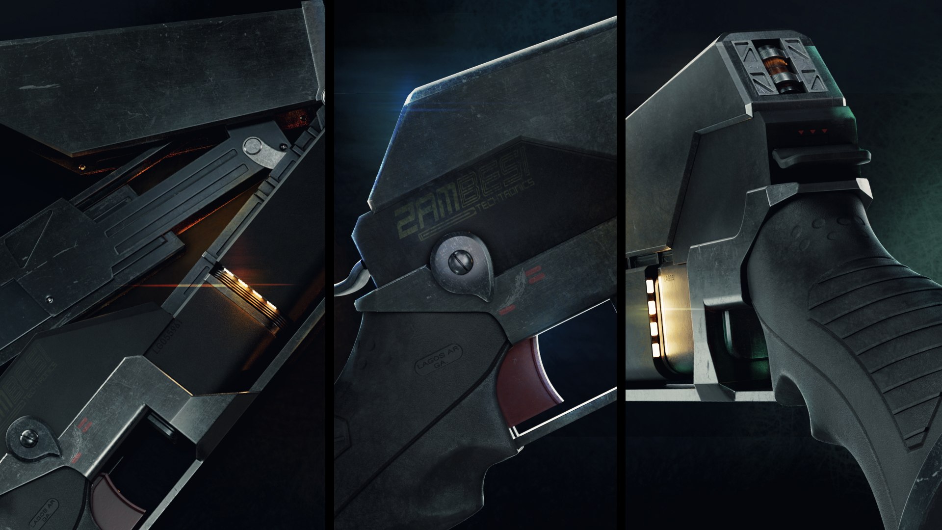 Cyber Handgun VFX Asset Model - TurboSquid 2063969