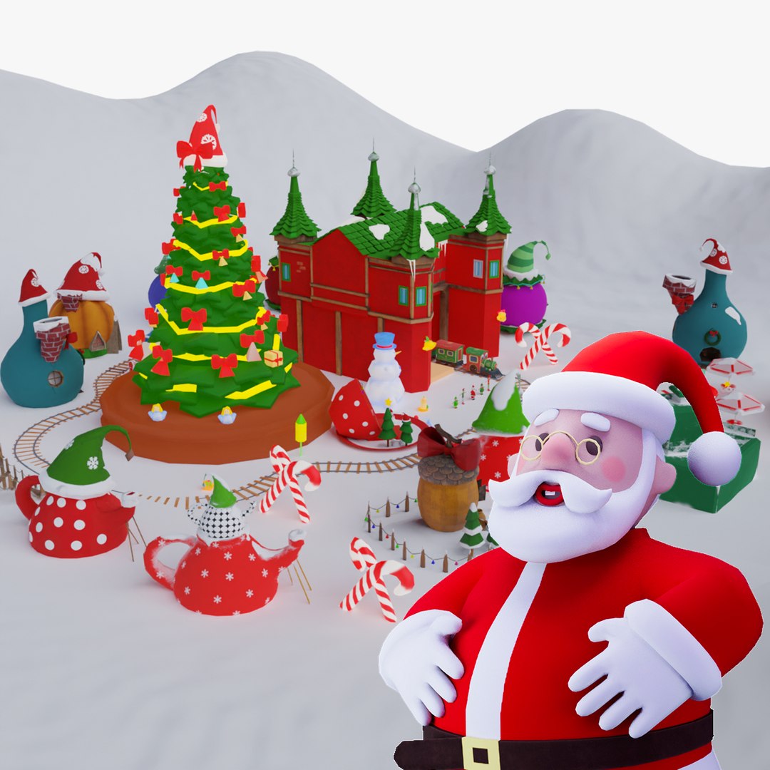 3D Christmas City Full Pack - TurboSquid 1992369