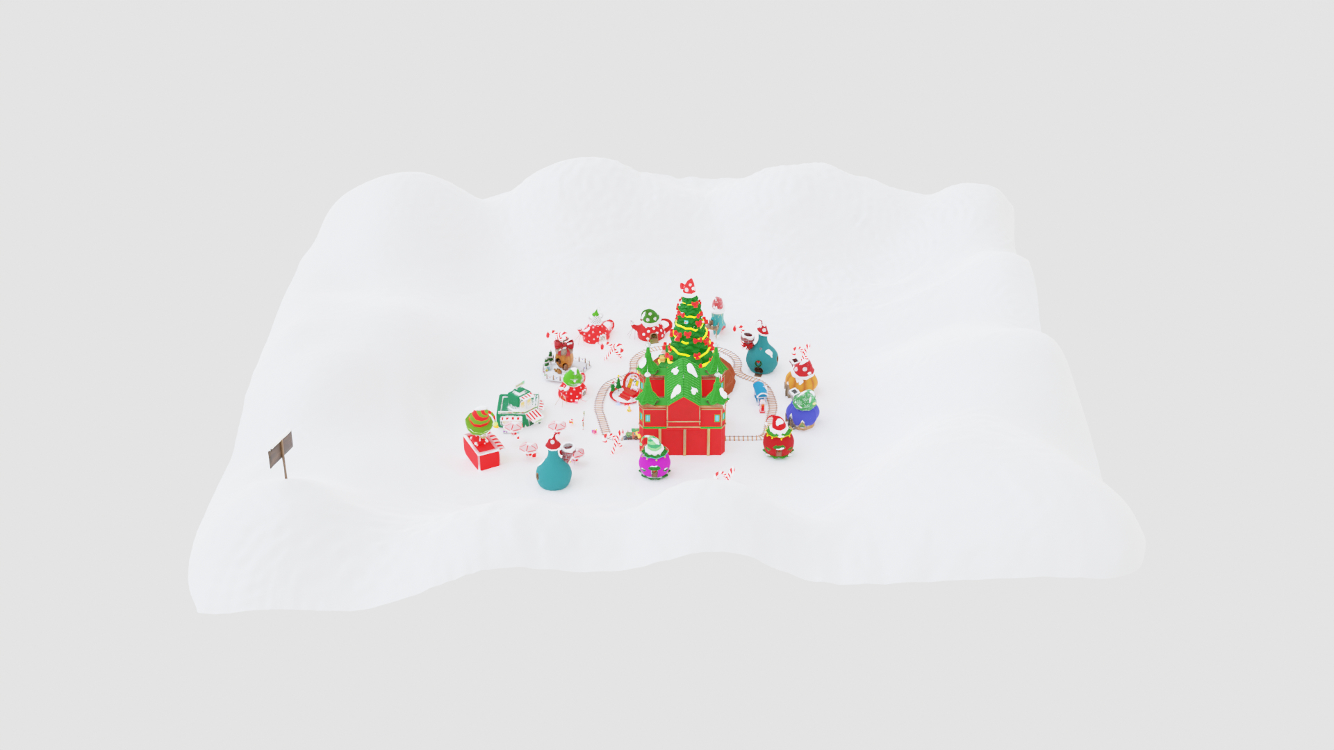 3D Christmas City Full Pack - TurboSquid 1992369
