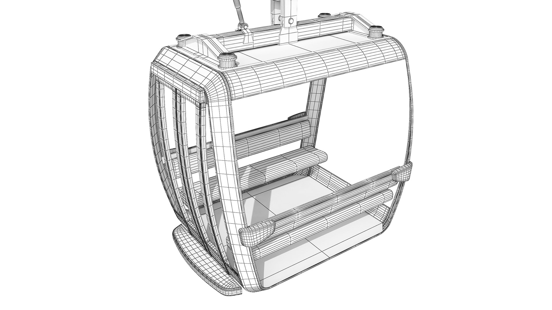 3D Cabin Cableway Cable - TurboSquid 1666219
